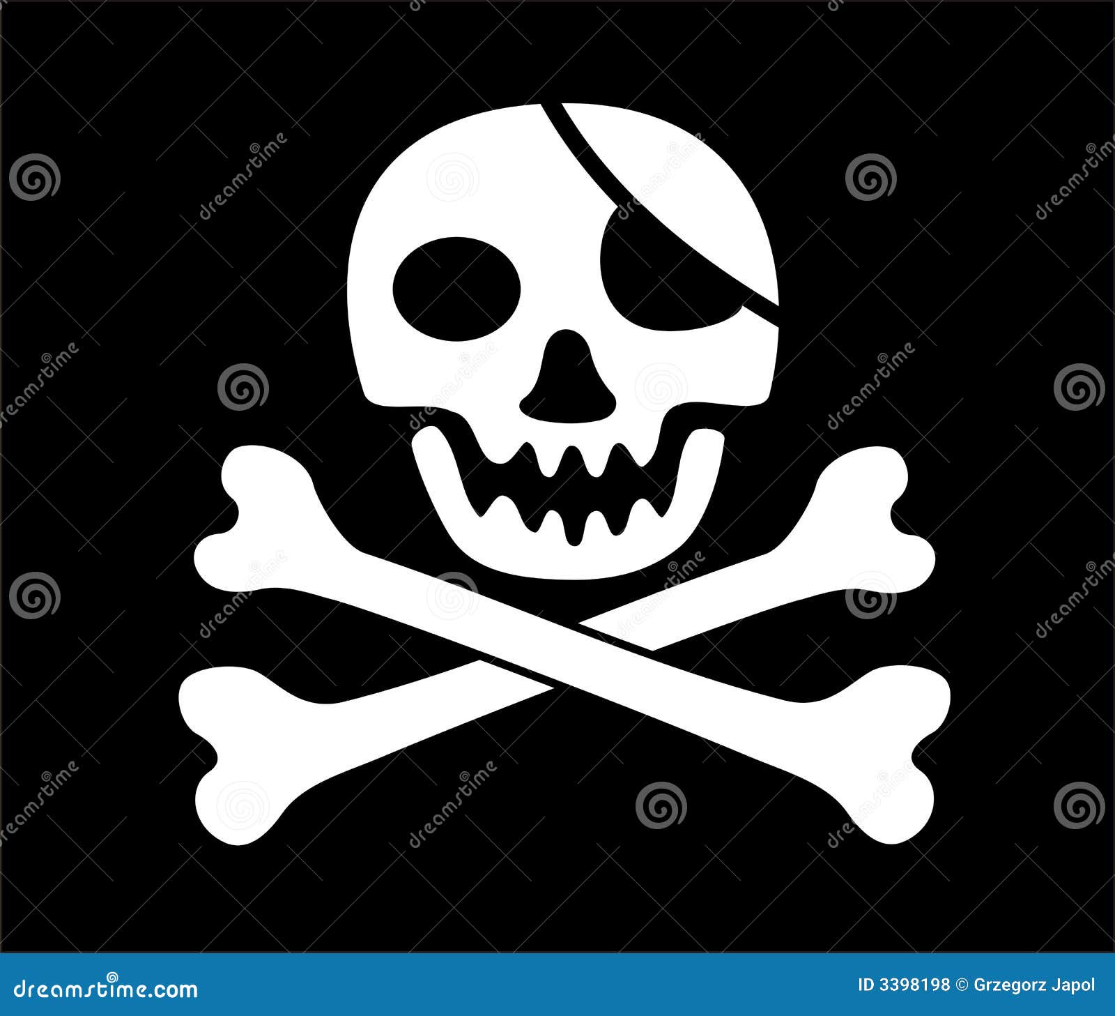 Jolly Roger skull - stock illustration. Illustration of icon - 3398198