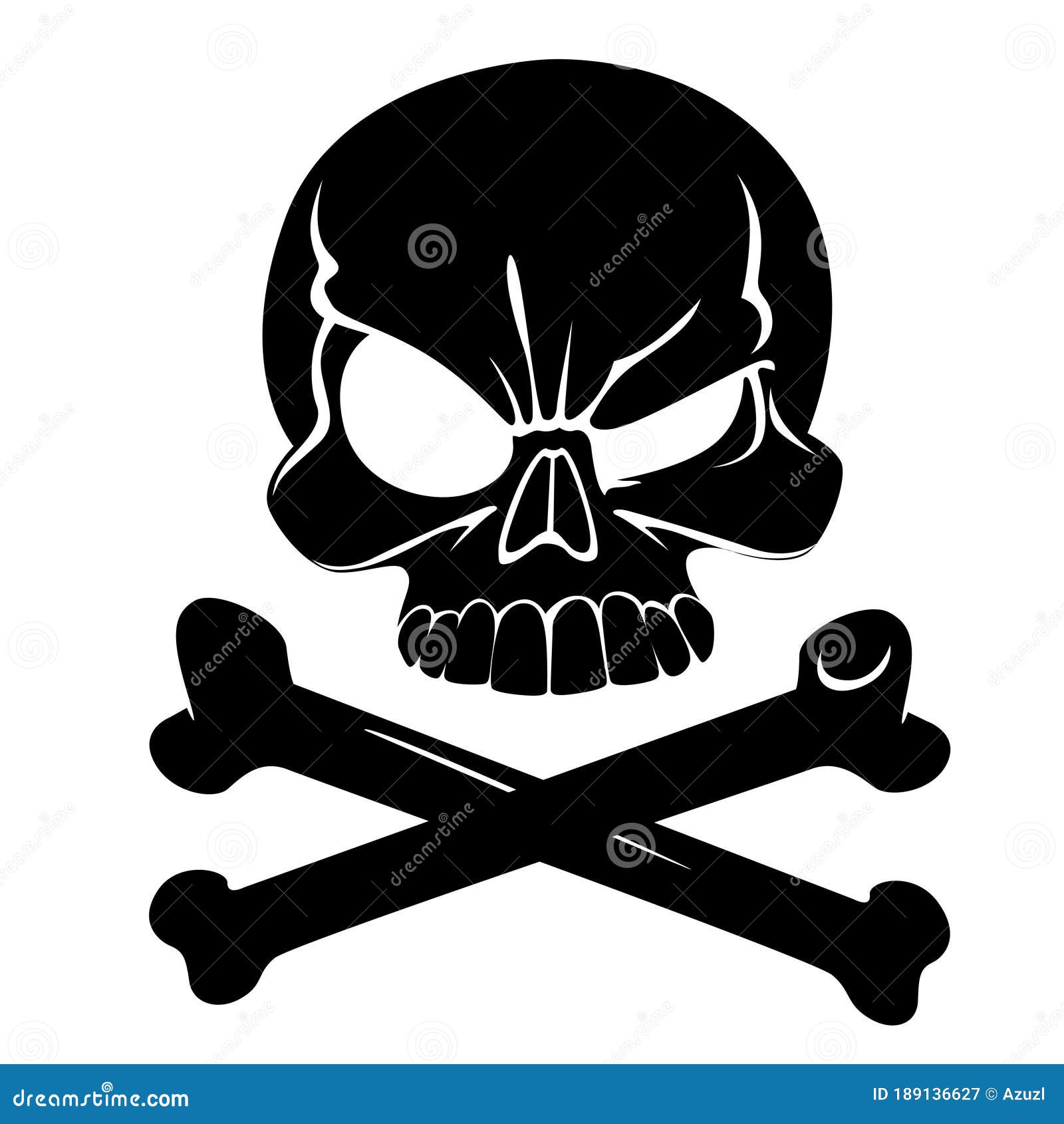 Jolly Roger Vector Illustration Stock Vector - Illustration of object ...