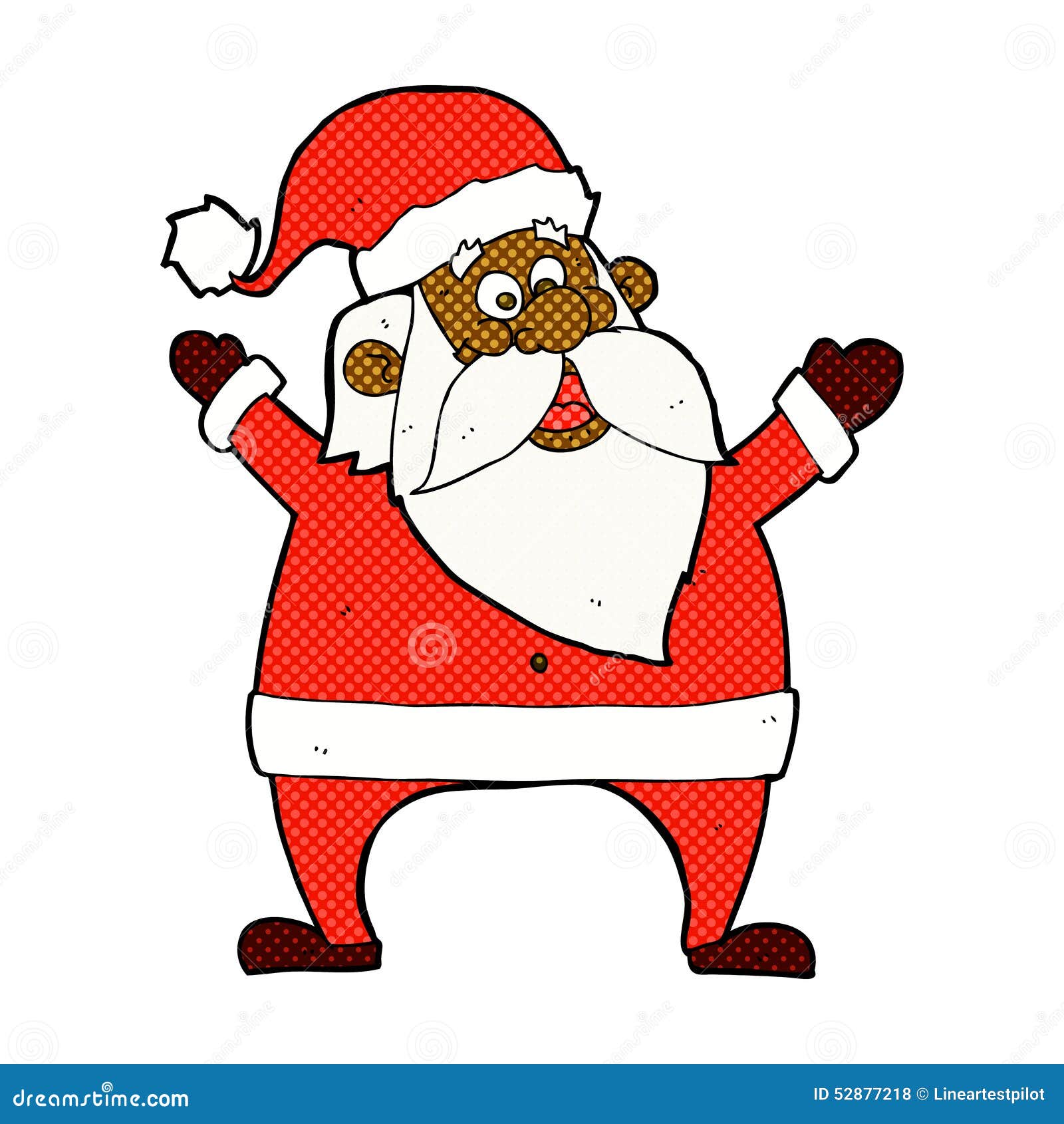 Jolly santa comic cartoon stock illustration. Illustration of claus ...
