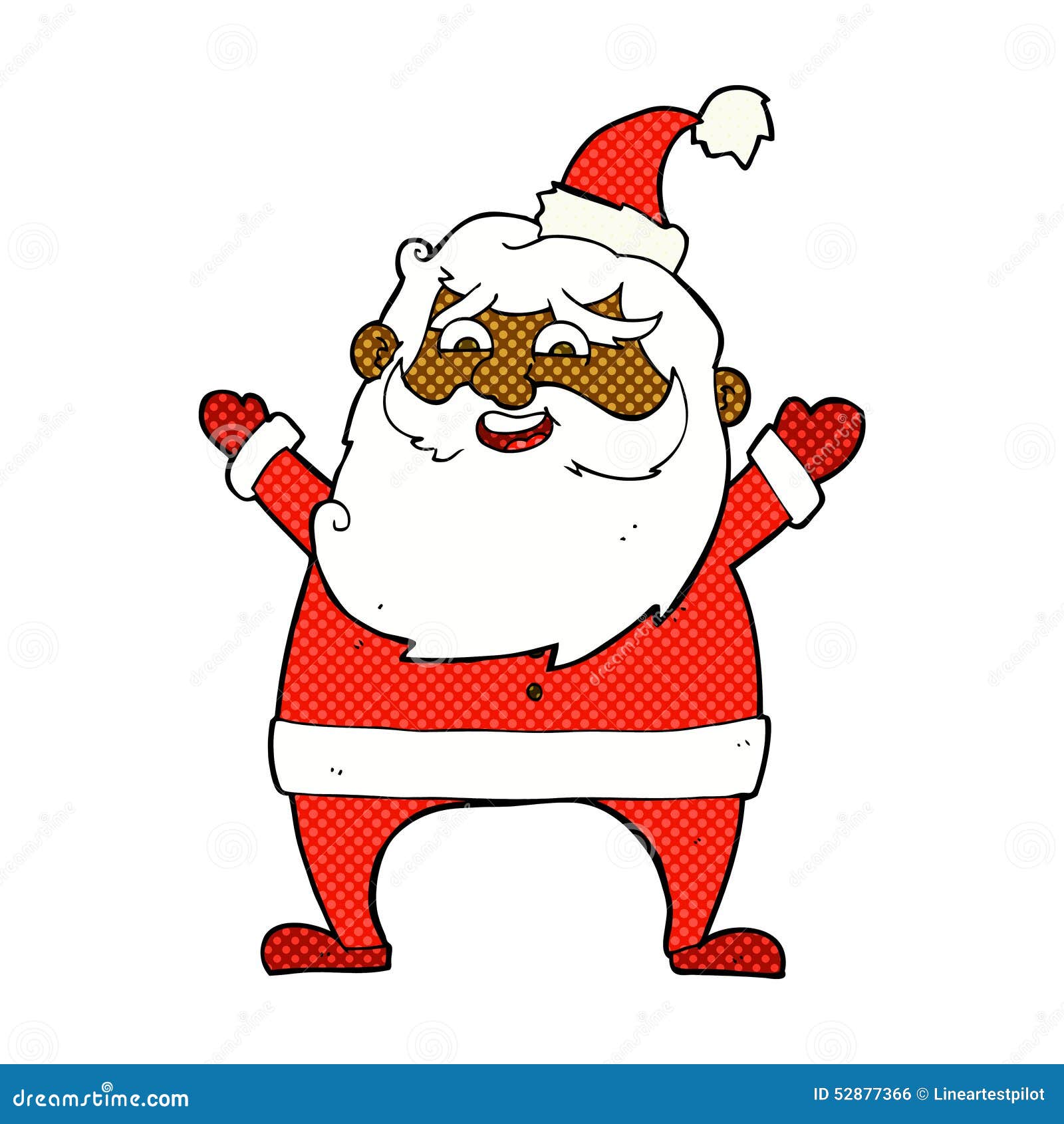 Jolly santa comic cartoon stock illustration. Illustration of quirky ...