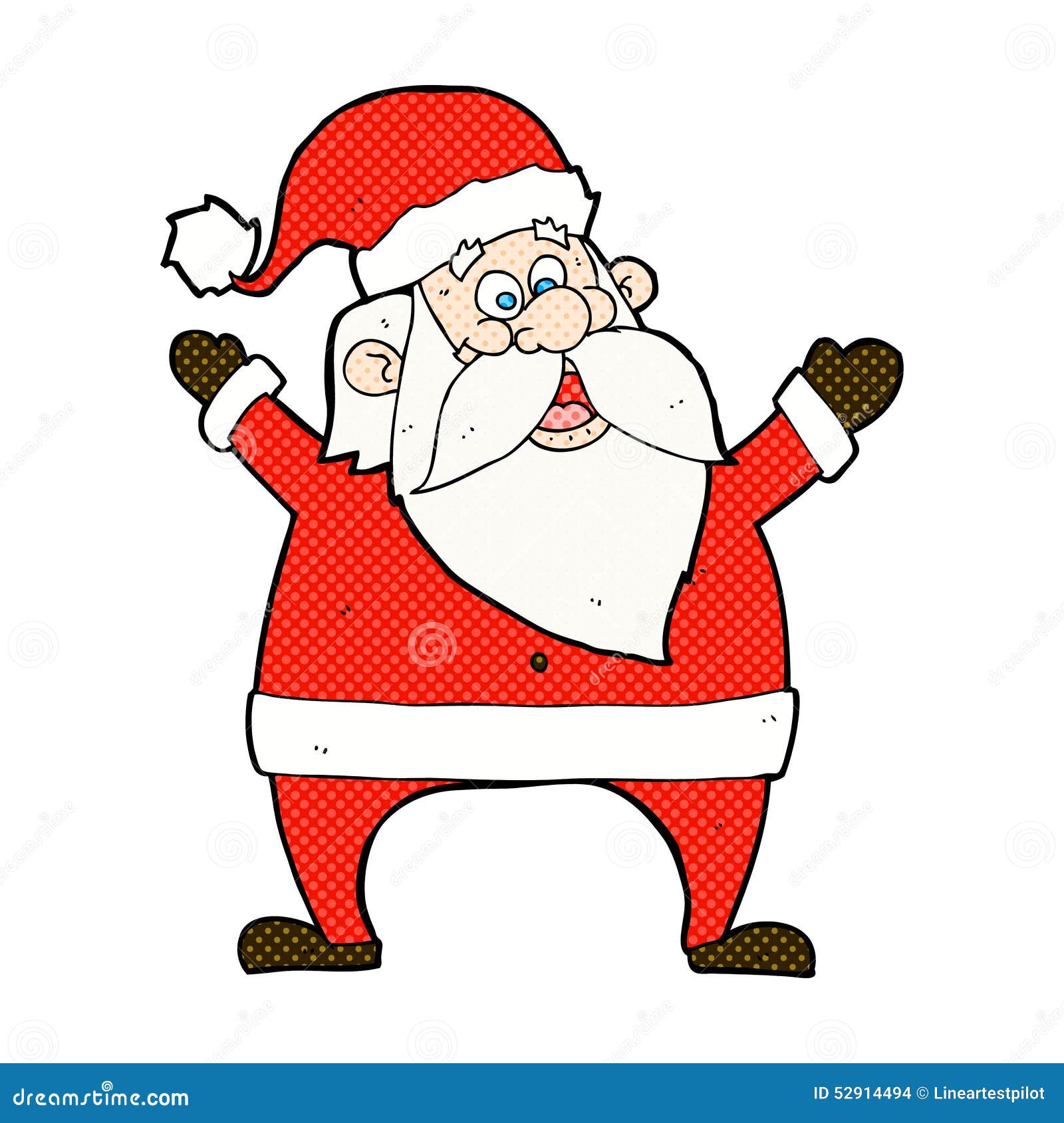 Jolly santa comic cartoon stock illustration. Illustration of style ...