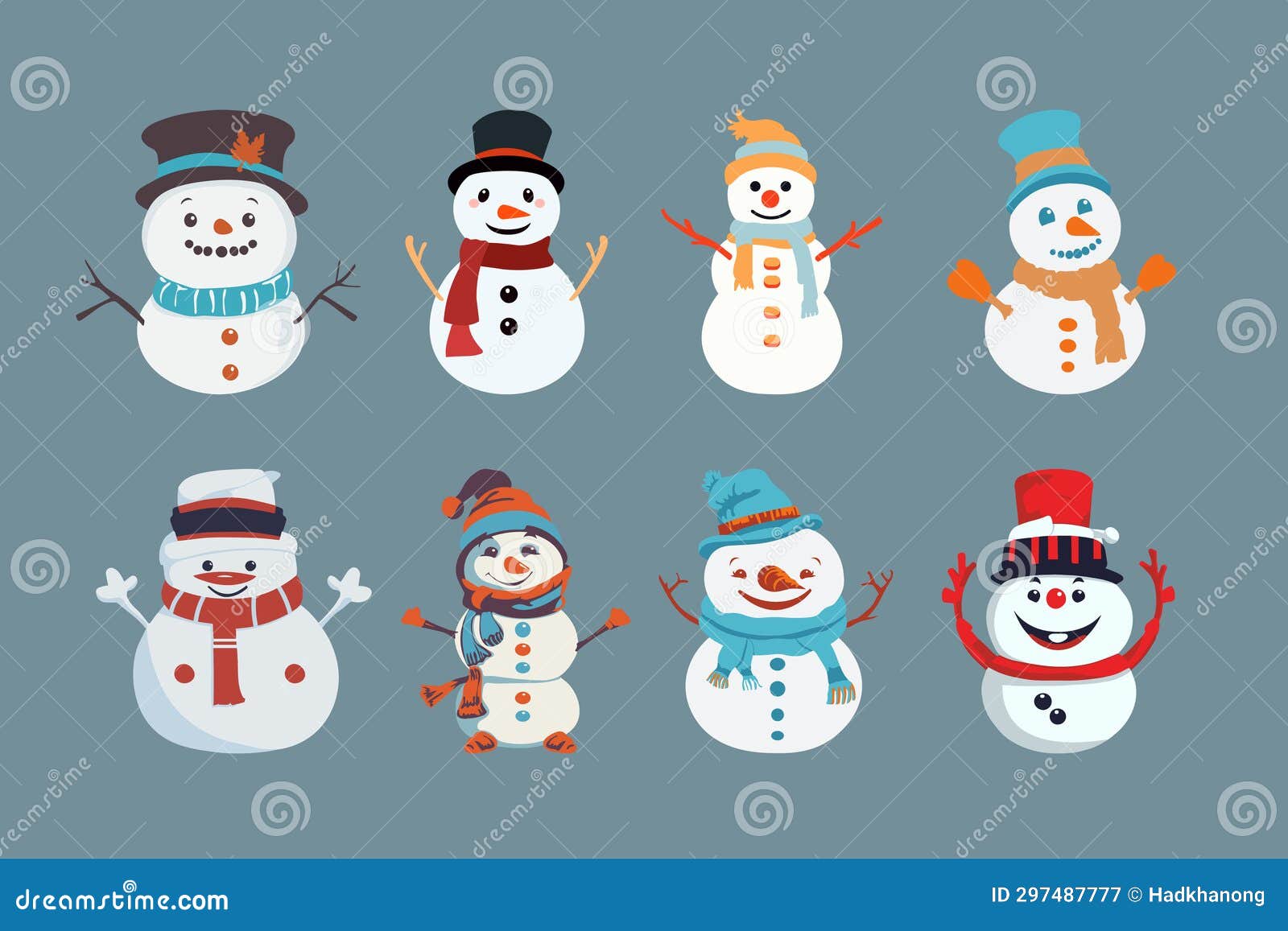 Jolly Snowman Vectors - Adorable Clipart for Winter Designs Stock ...