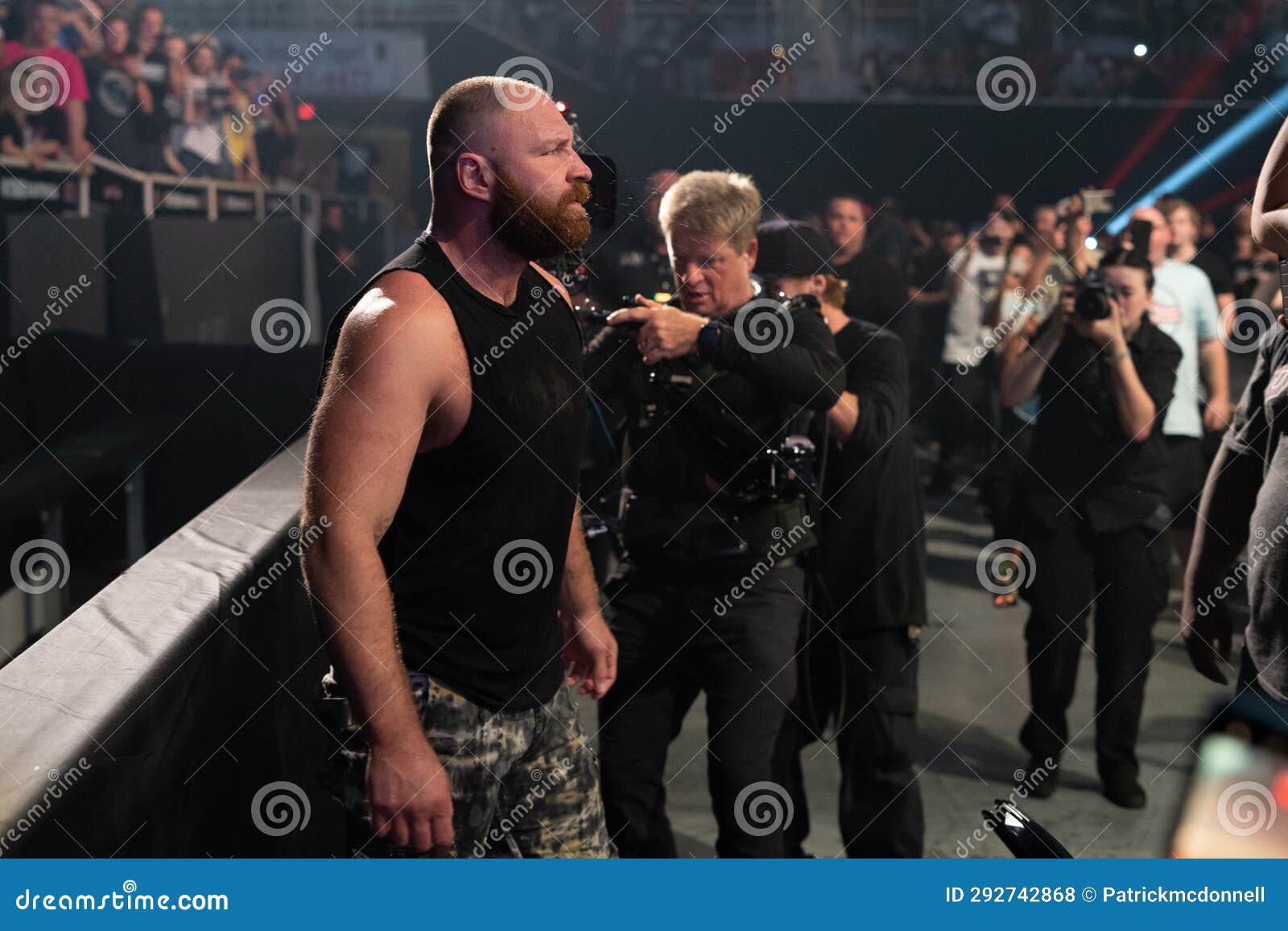 Jon Moxley Dean Ambrose Making His Entrance at an AEW Wrestling Show ... Jon Moxley Dean Ambrose Making His Entrance at an AEW Wrestling Show ...