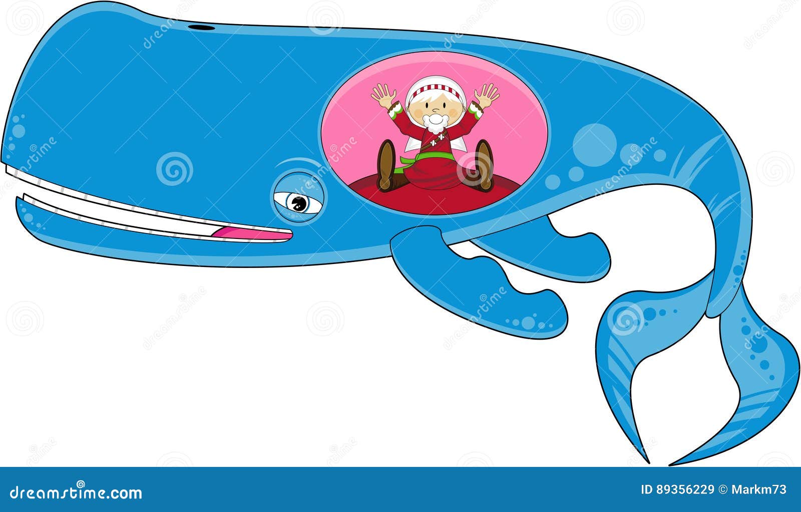 Jonas en de Walvis vector illustratie. Illustration of vinnen - 89356229