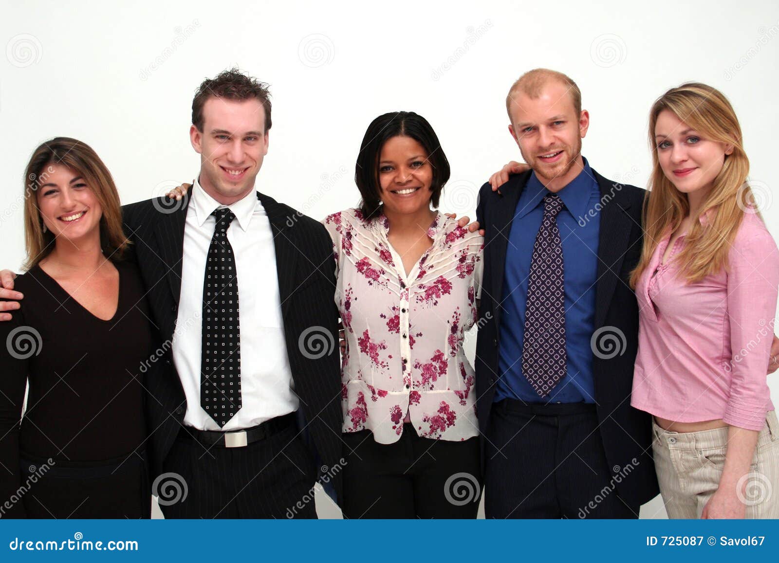 Jong Commercieel Team - 5 Mensen Stock Afbeelding - Image of goed ...