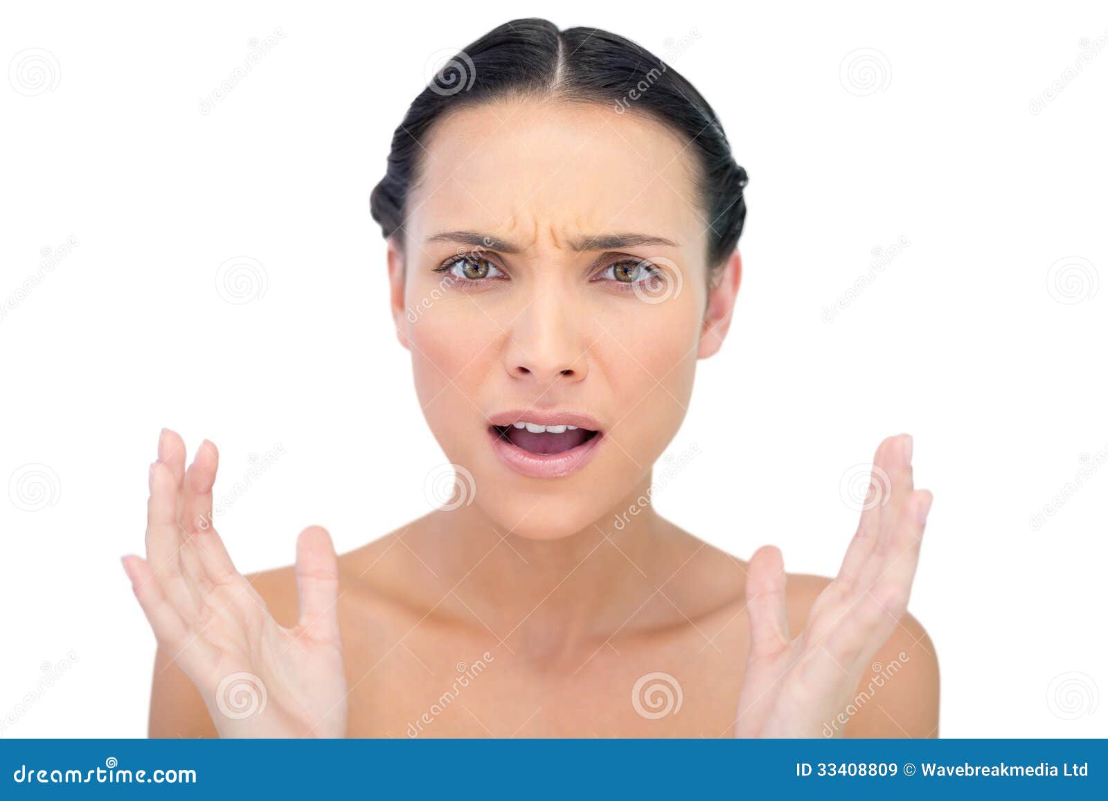 Jong Natuurlijk Model Die Woedend Kijken Stock Afbeelding - Image of ...