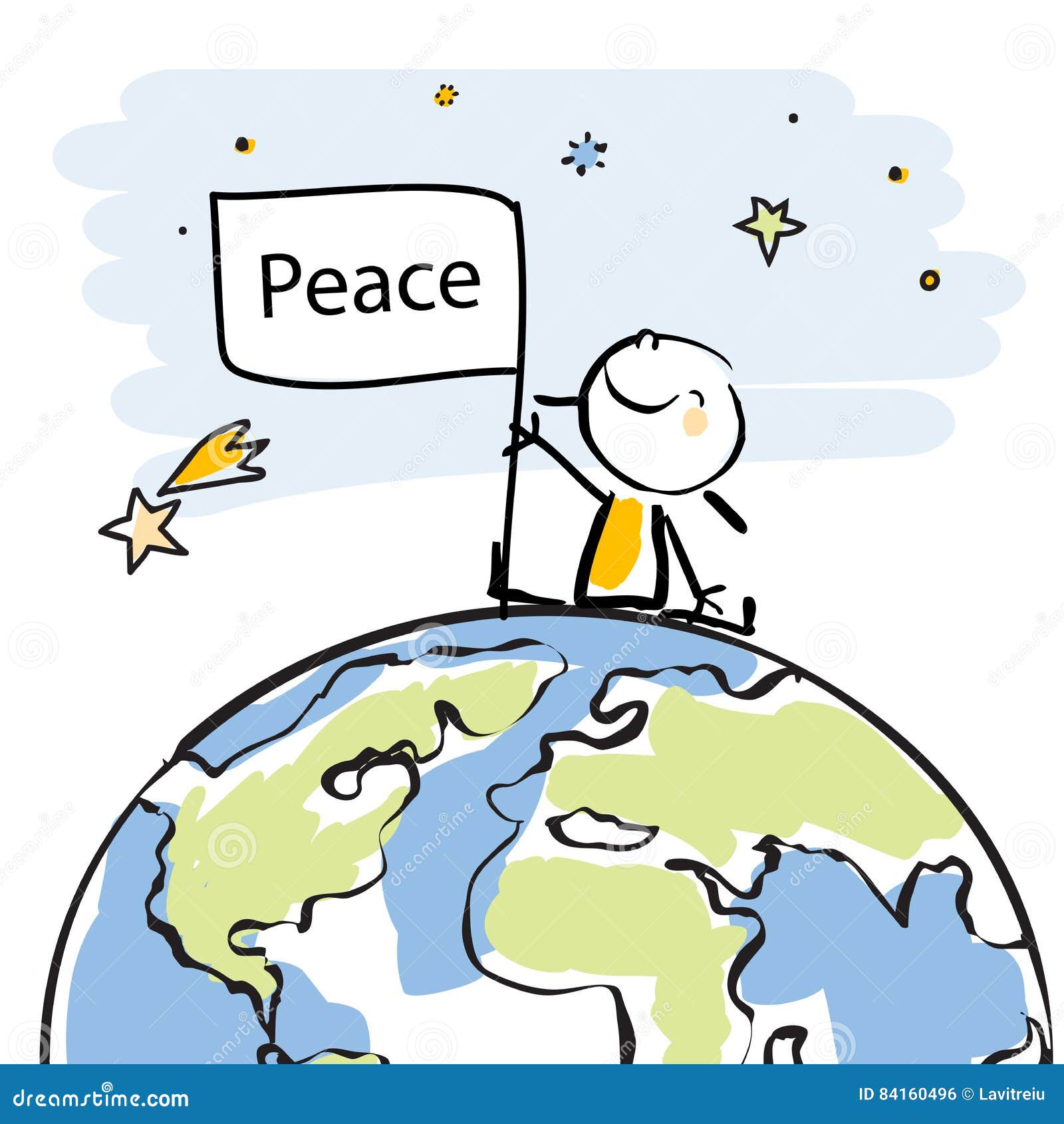 Jonge Geitjes Globale Vrede Vector Illustratie - Illustration of groen ...