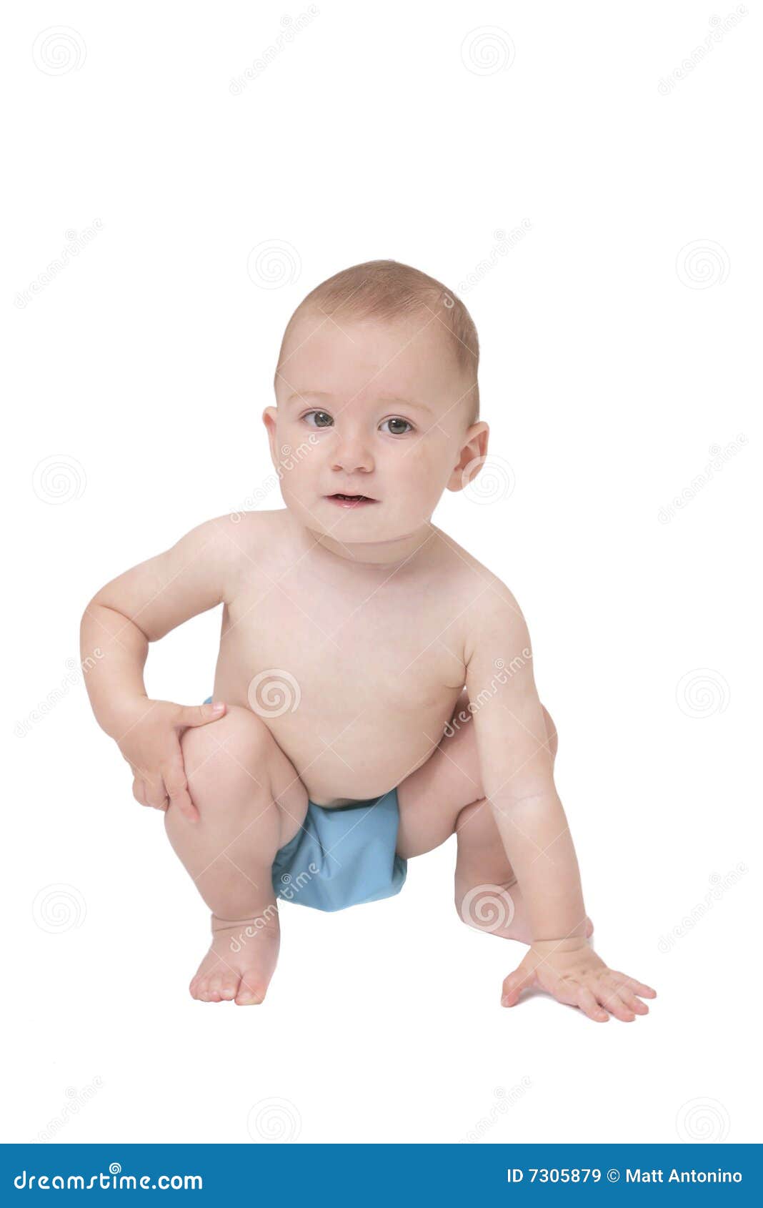 Jonge jongen in luier stock afbeelding. Image of kind - 7305879