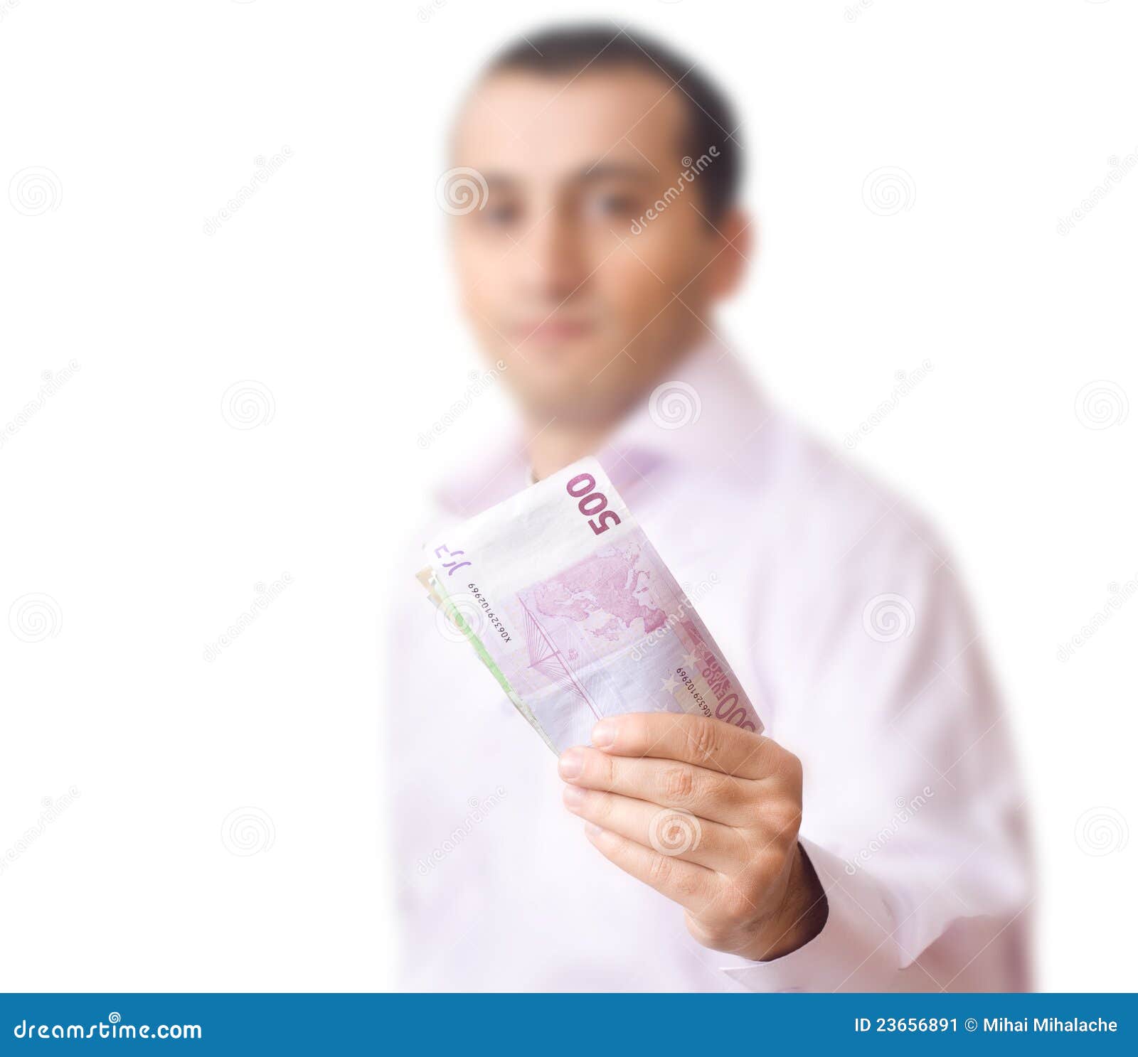 Jonge mens die geld toont stock afbeelding. Image of contant - 23656891