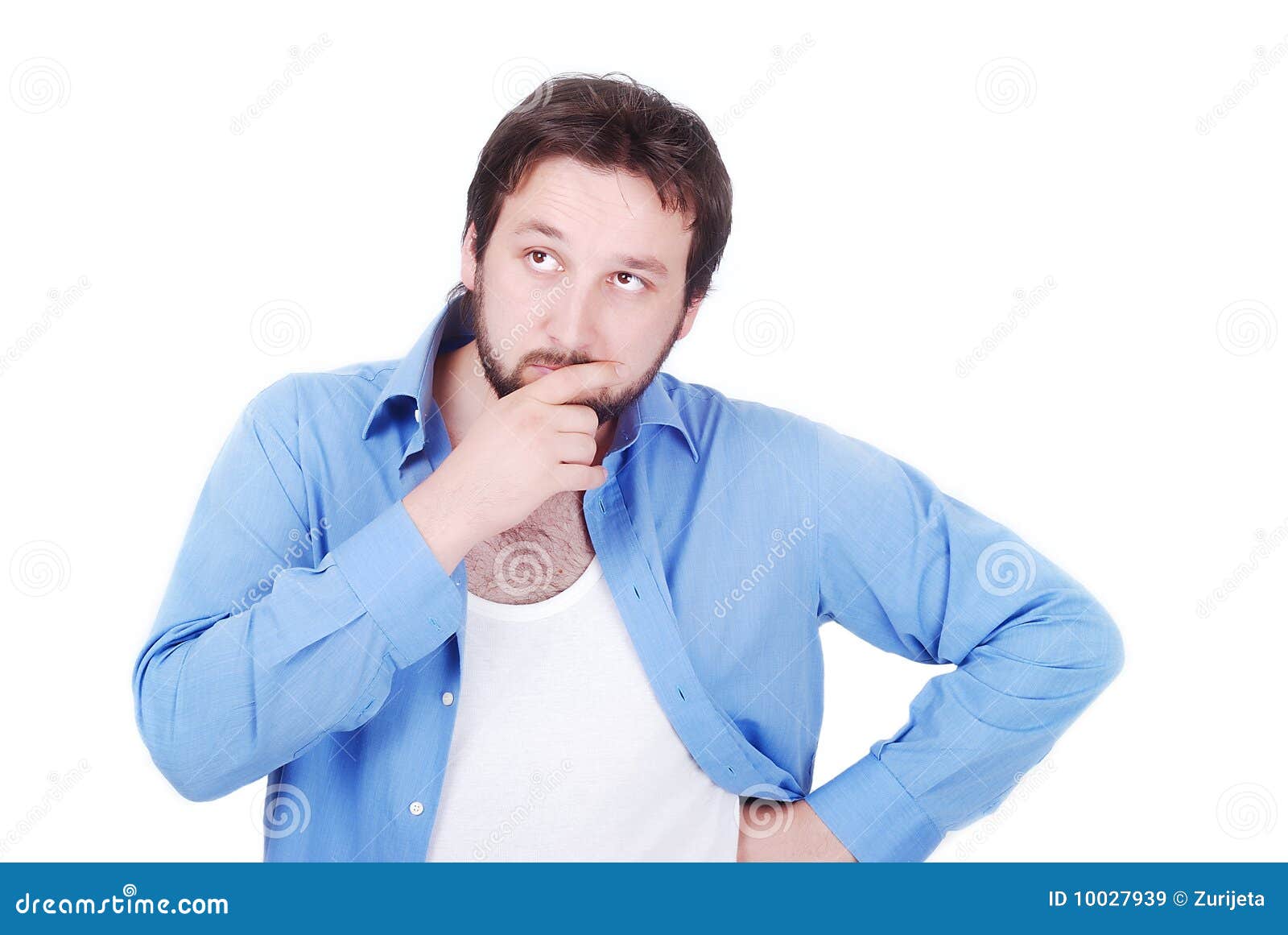 Jonge mens het denken stock afbeelding. Image of schoonheid - 10027939