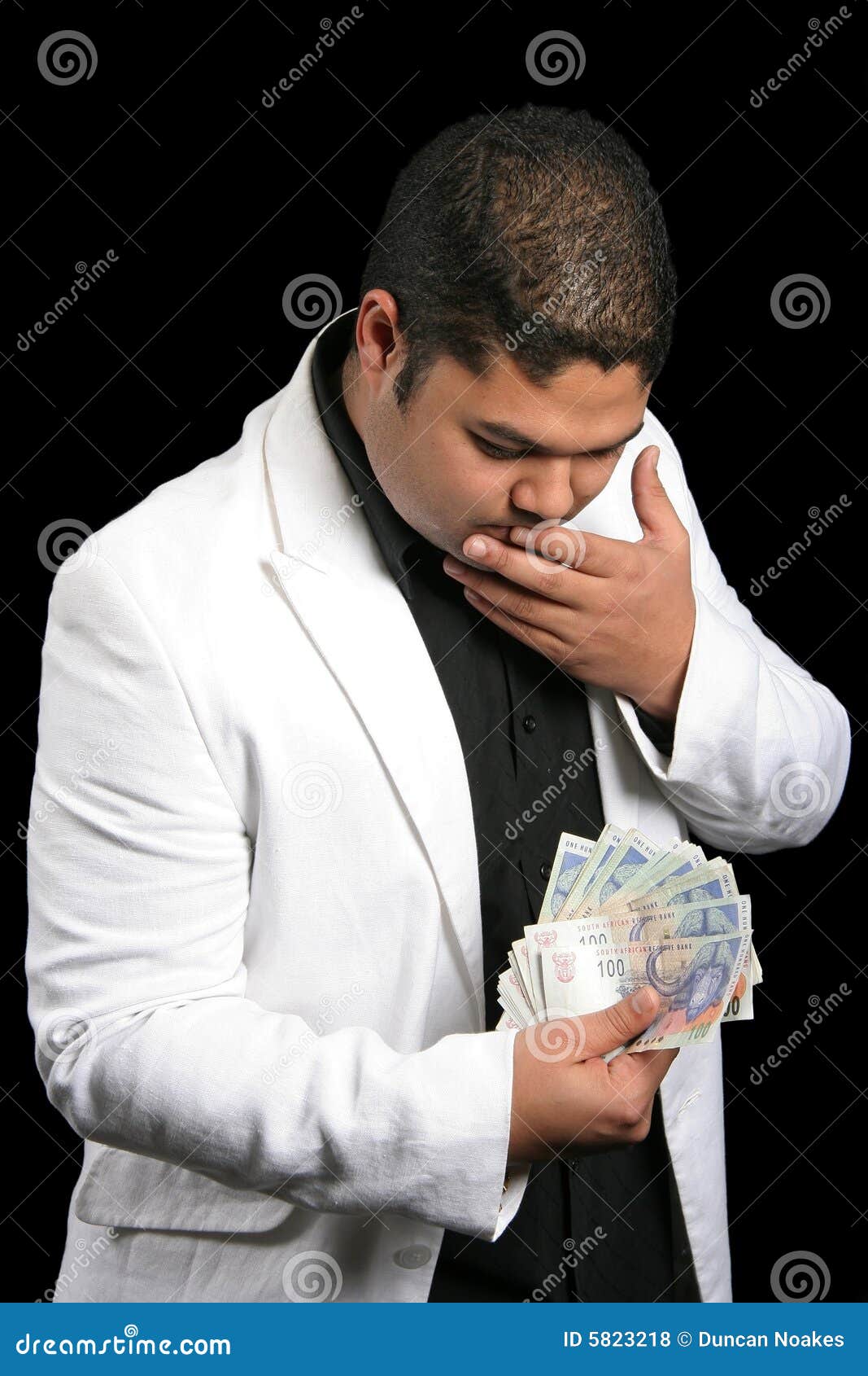 Jonge Mens met Geld stock foto. Image of kraag, contant - 5823218