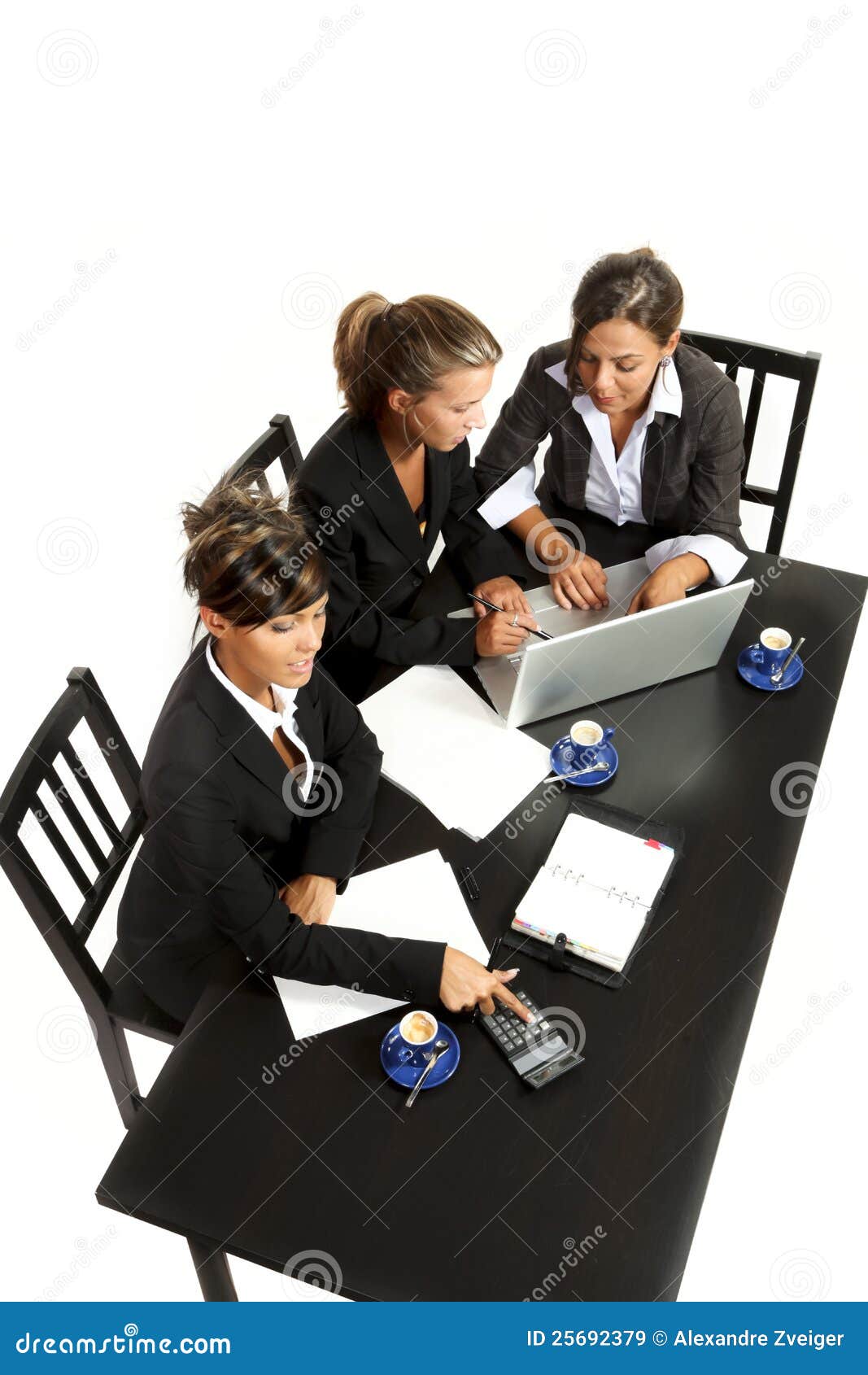 Jonge Onderneemsters, Het Samenkomen Stock Afbeelding - Image of ...