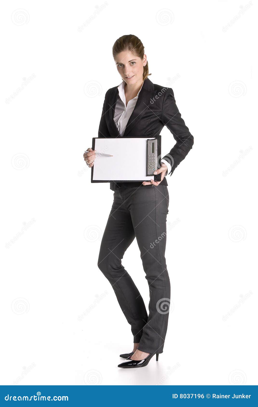 Jonge Secretaresse stock foto. Image of kijk, aanbieding - 8037196