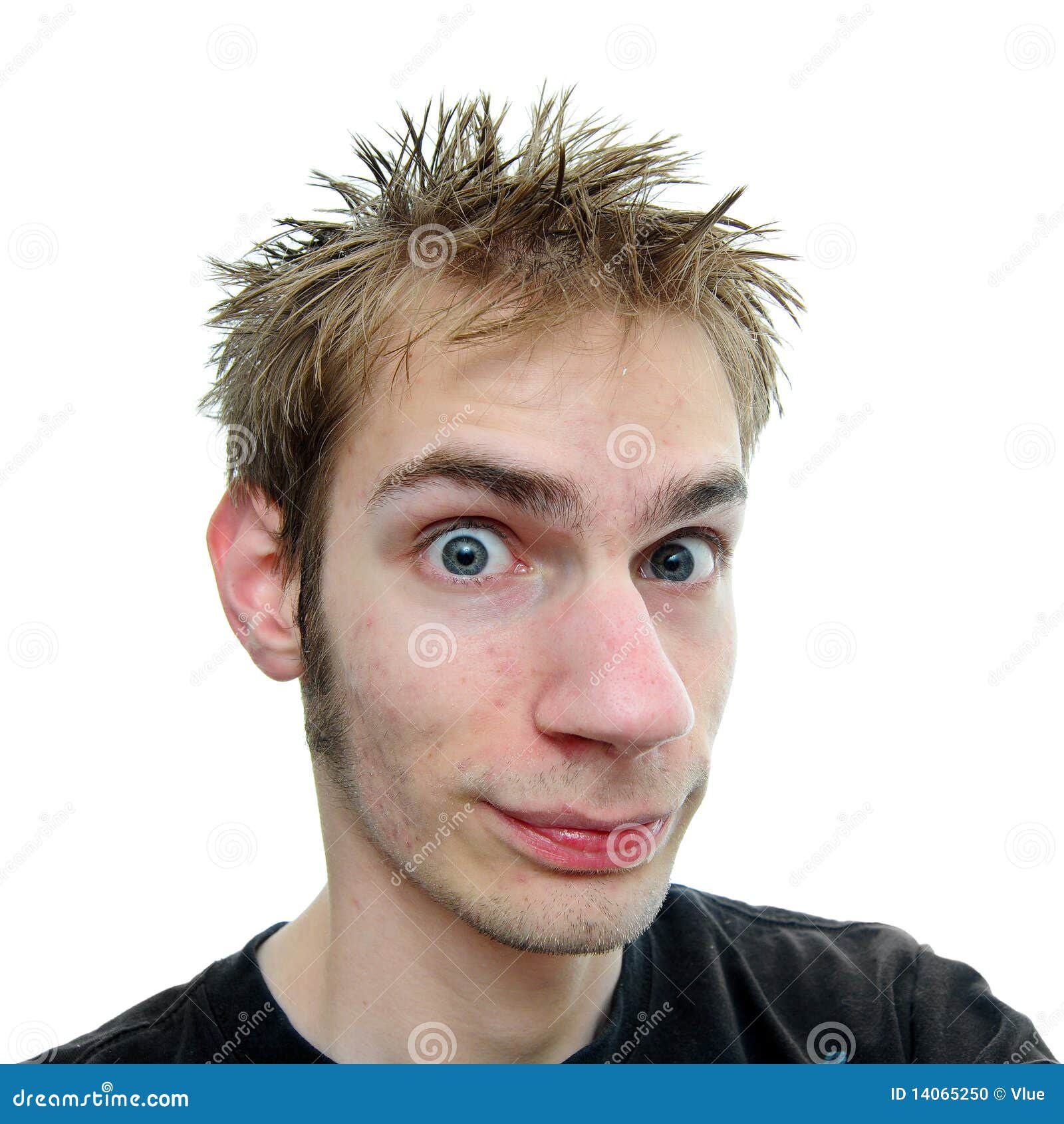 Jonge Volwassene Met Stekelig Haar Stock Foto - Image of hoek ...