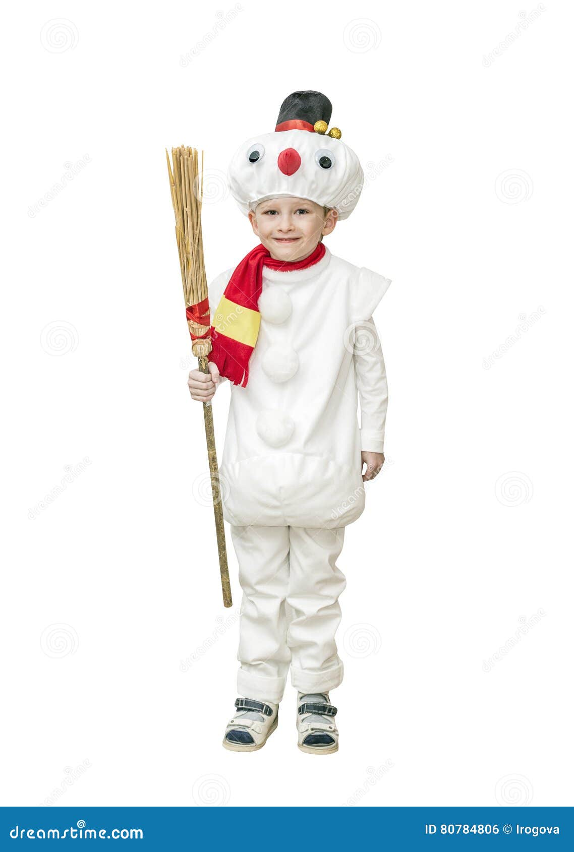 Jongen in Carnaval-kostuums Van Sneeuwmannen Stock Foto - Image of ...