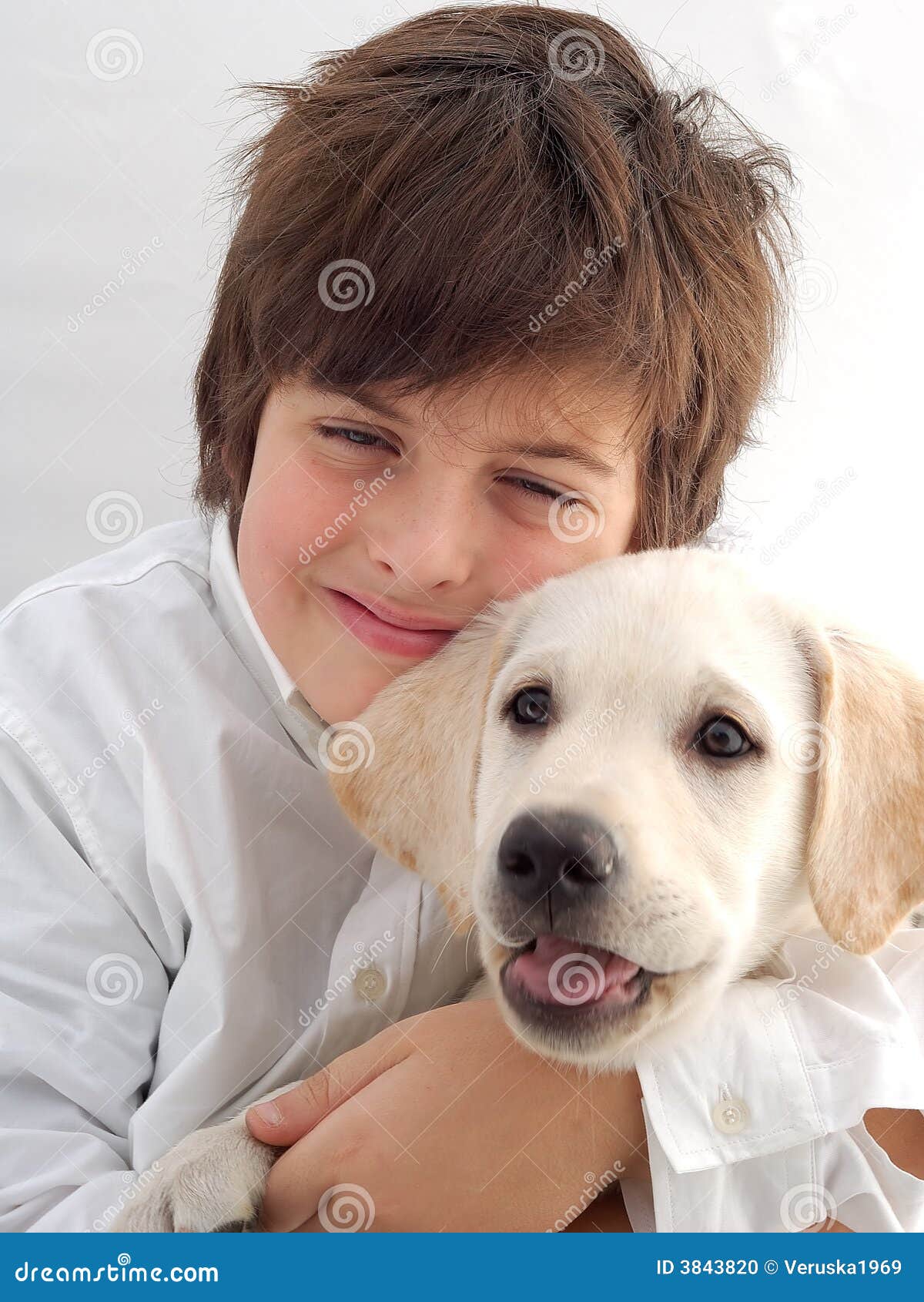 Jongen en hond stock foto. Image of kind, gelukkig, familie - 3843820