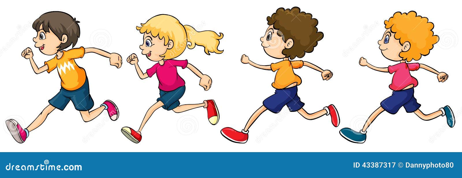 Jongens En Meisjes Het Lopen Vector Illustratie - Illustration of ...