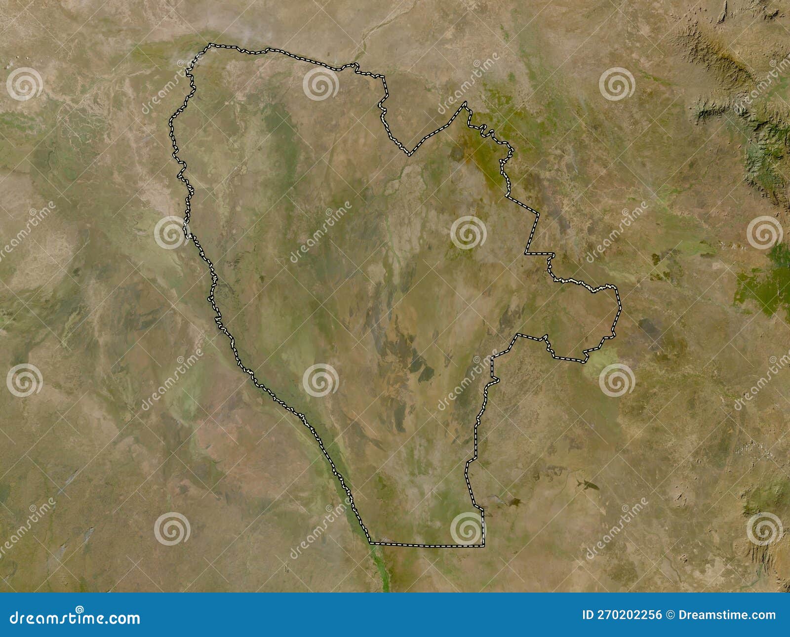 Jonglei, South Sudan. Low-res Satellite. No Legend Stock Illustration ...