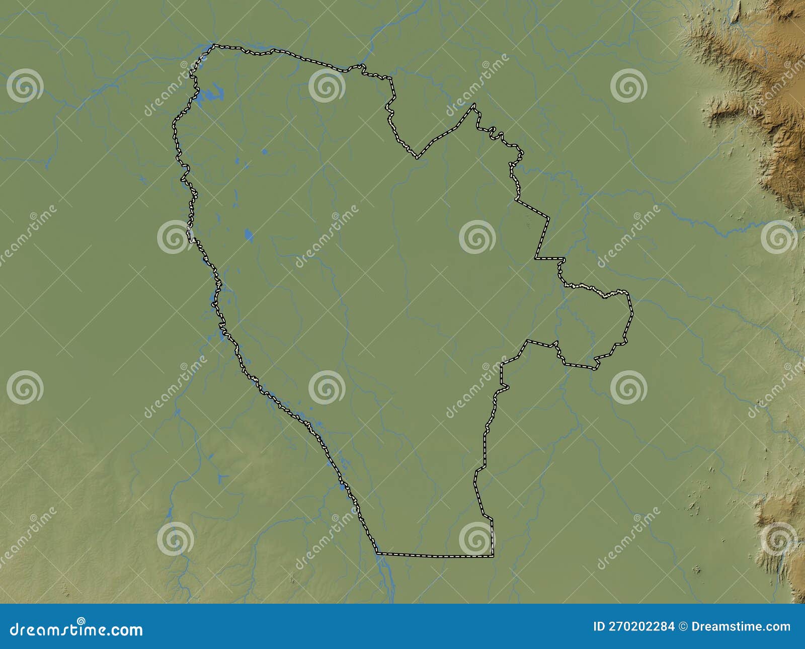 Jonglei, South Sudan. Physical. No Legend Stock Illustration ...