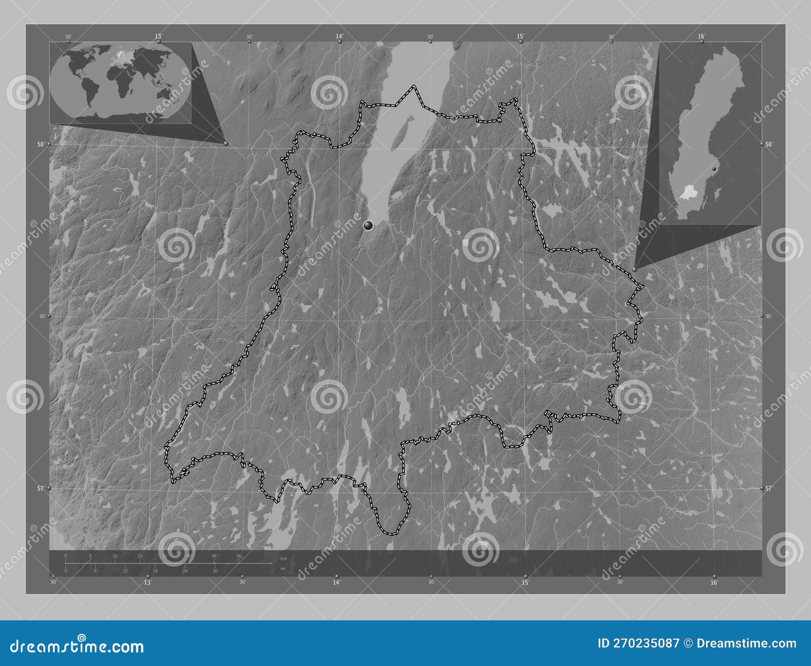 Jonkoping, Sweden. Grayscale. Capital Stock Illustration - Illustration ...