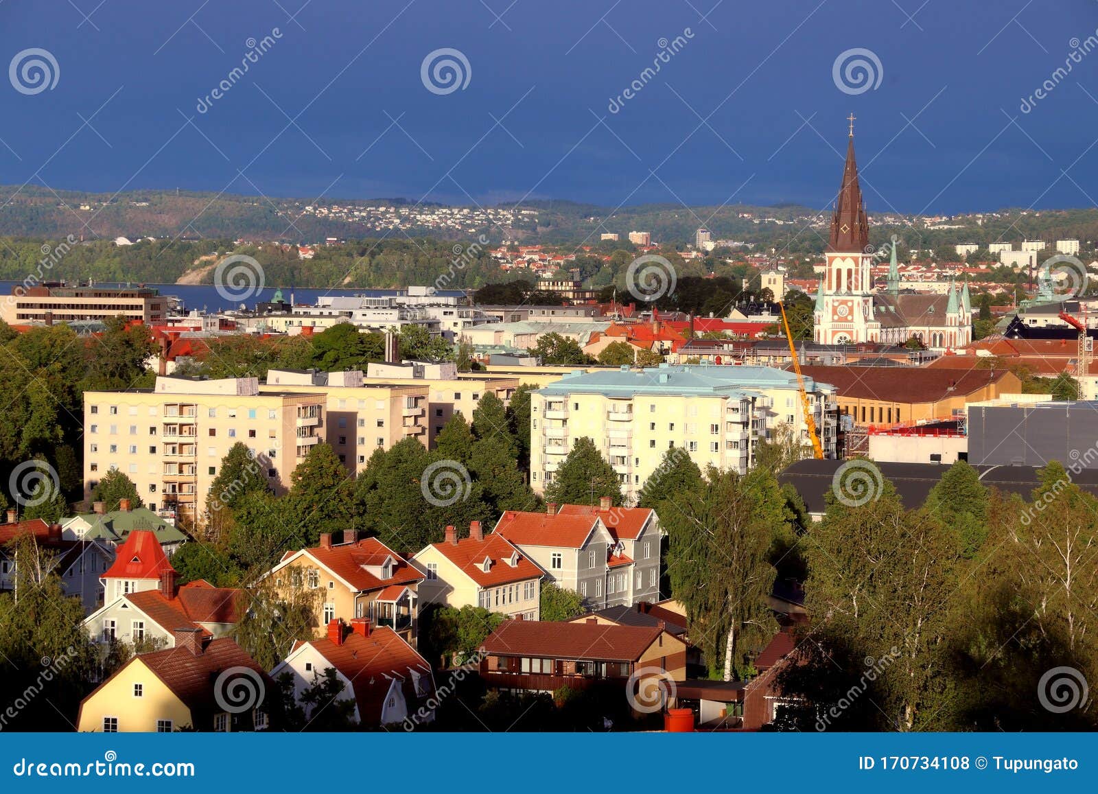 Jonkoping, Sweden stock photo. Image of vattern, city - 170734108
