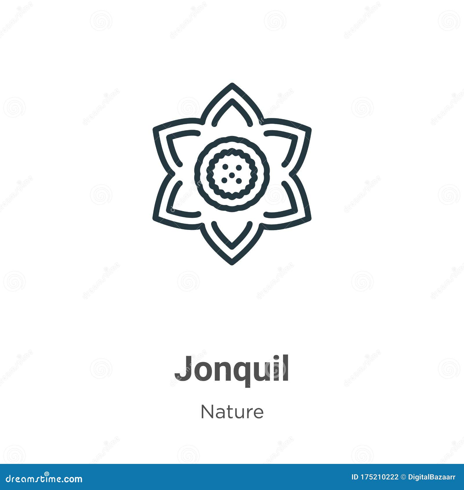 Jonquil Outline Silhouette Generative Ai Vector Illustration ...