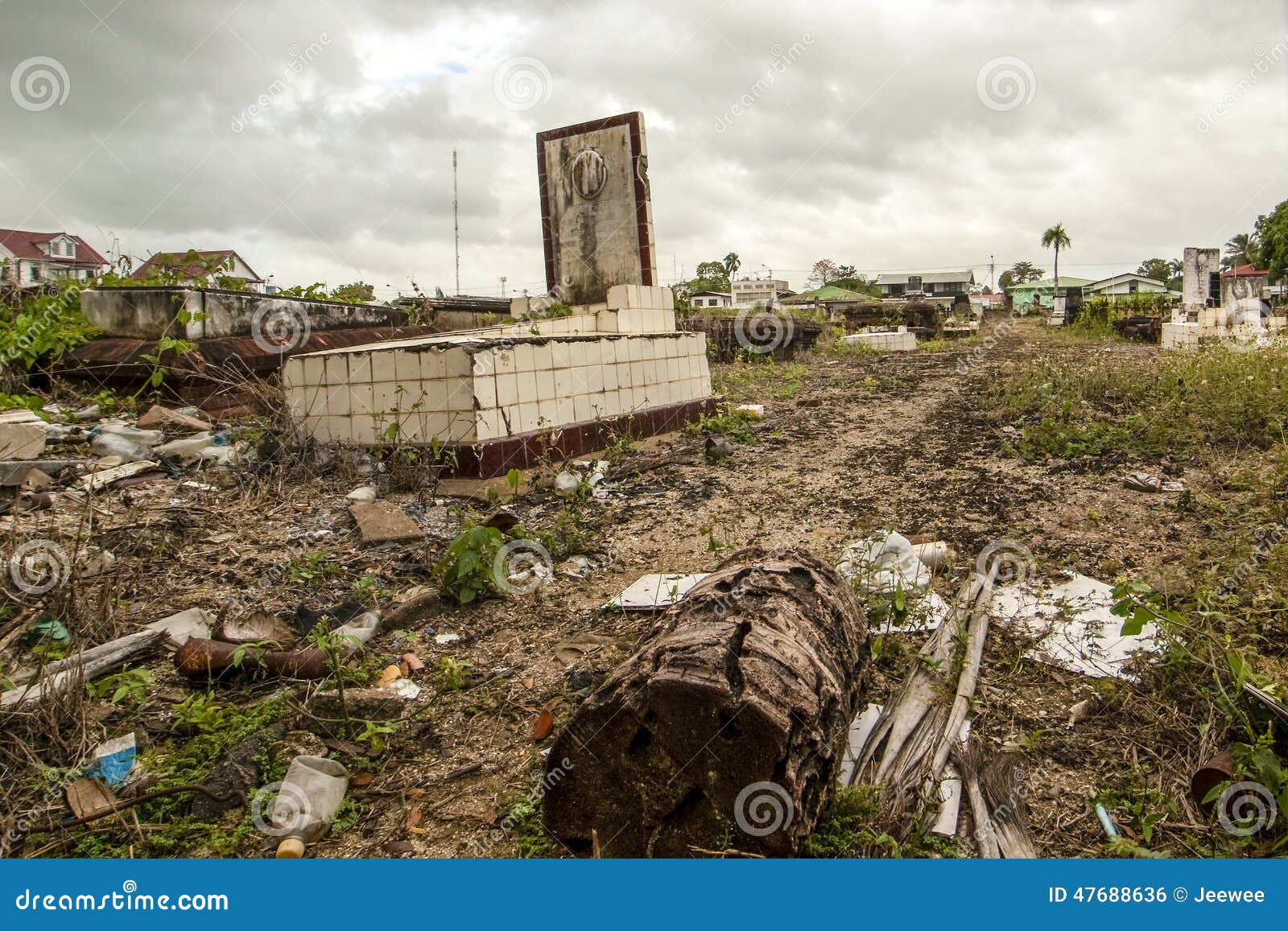 Joods Kerkhof in Het Centrum Van Paramaribo, Suriname Stock Foto ...