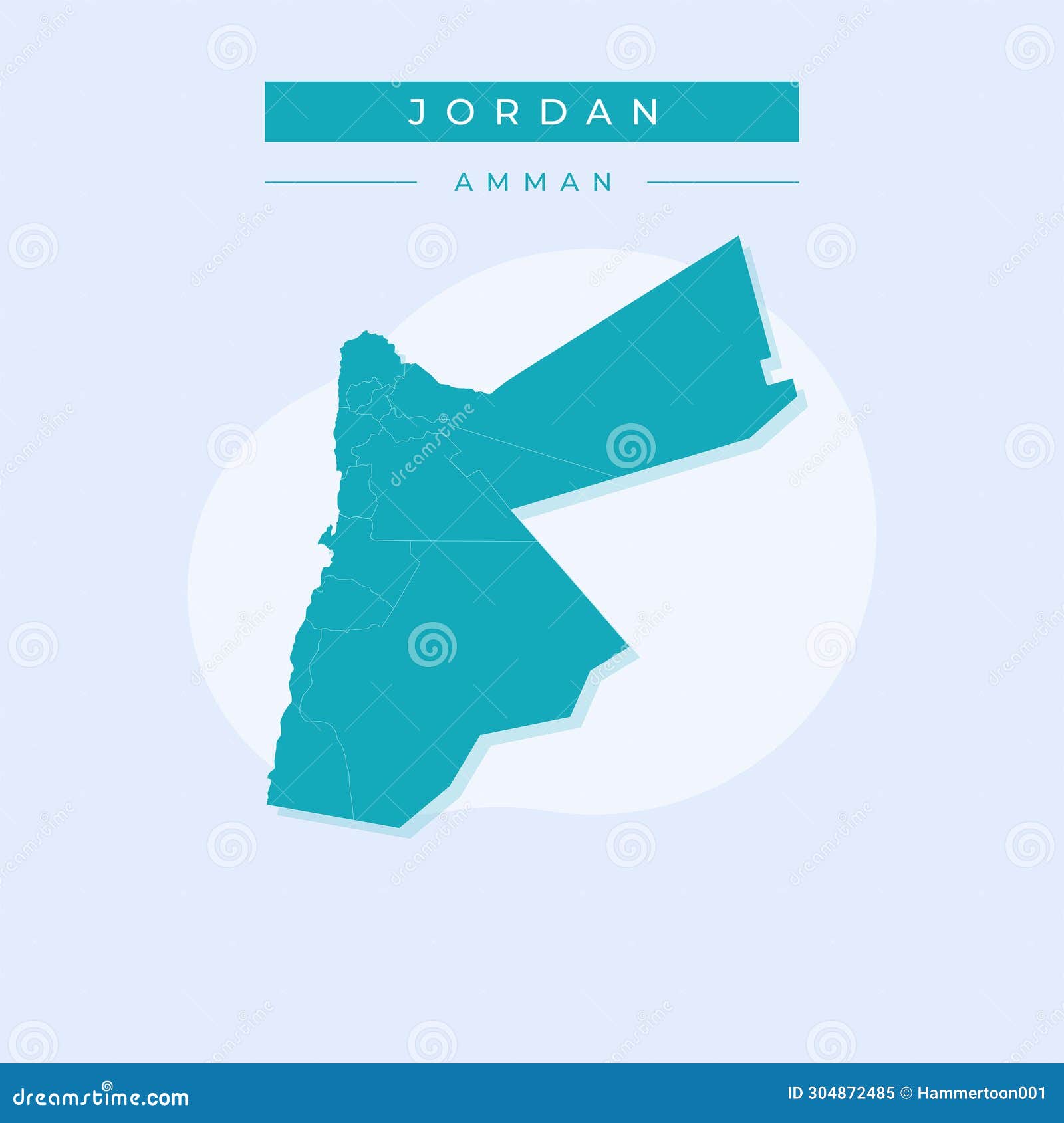 Jordan Map In Asia Zoom Version, Icons Showing Jordan Location And ...