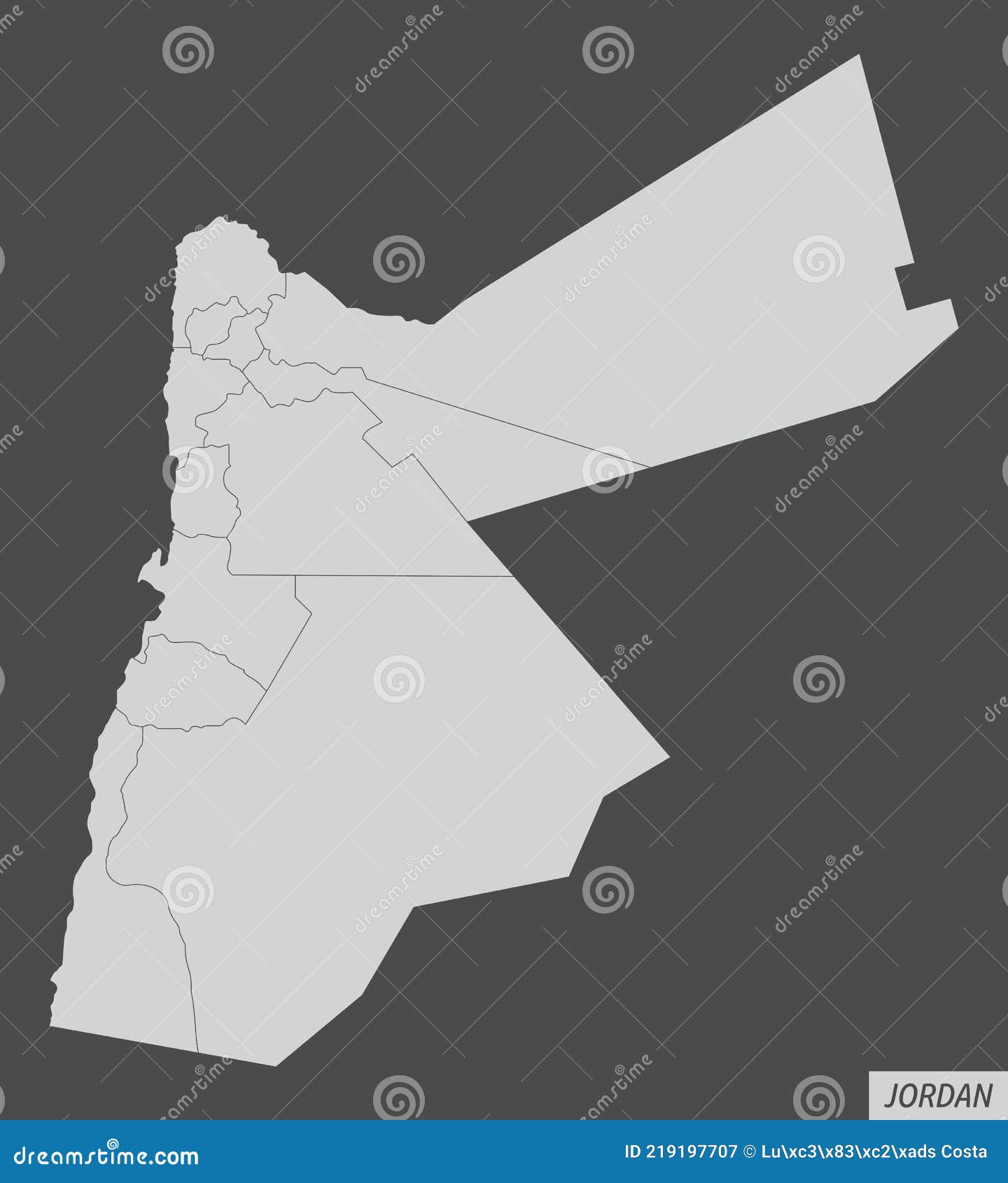 Jordan Administrative Map Stock Photography | CartoonDealer.com #221422088