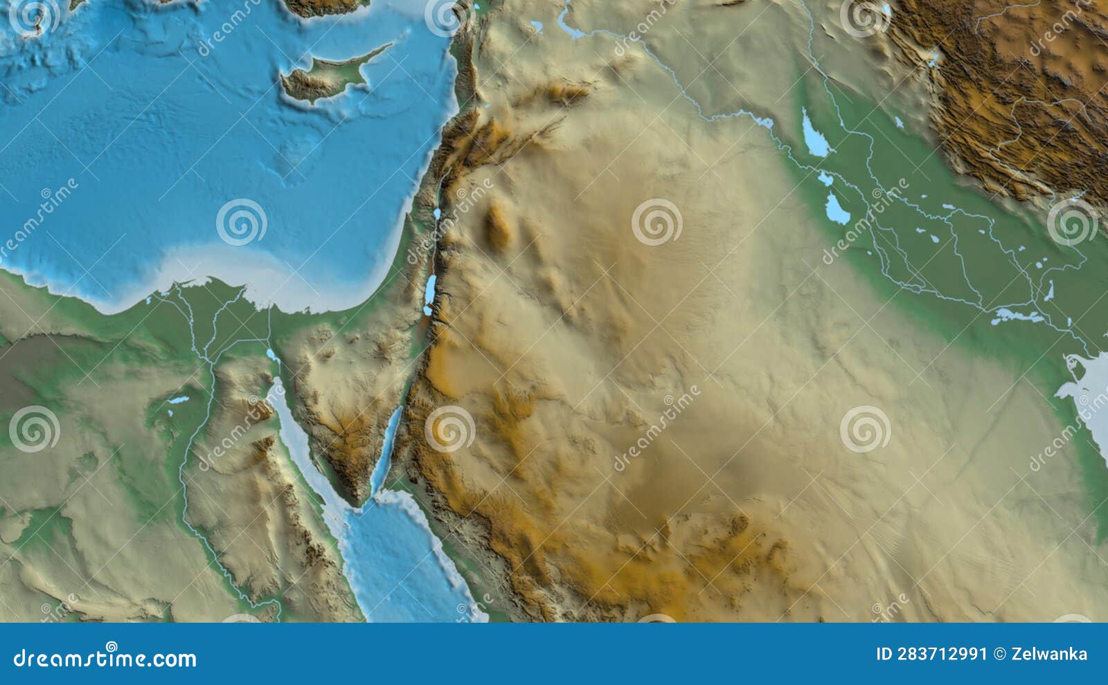Jordan area. Relief map stock illustration. Illustration of cartography ...