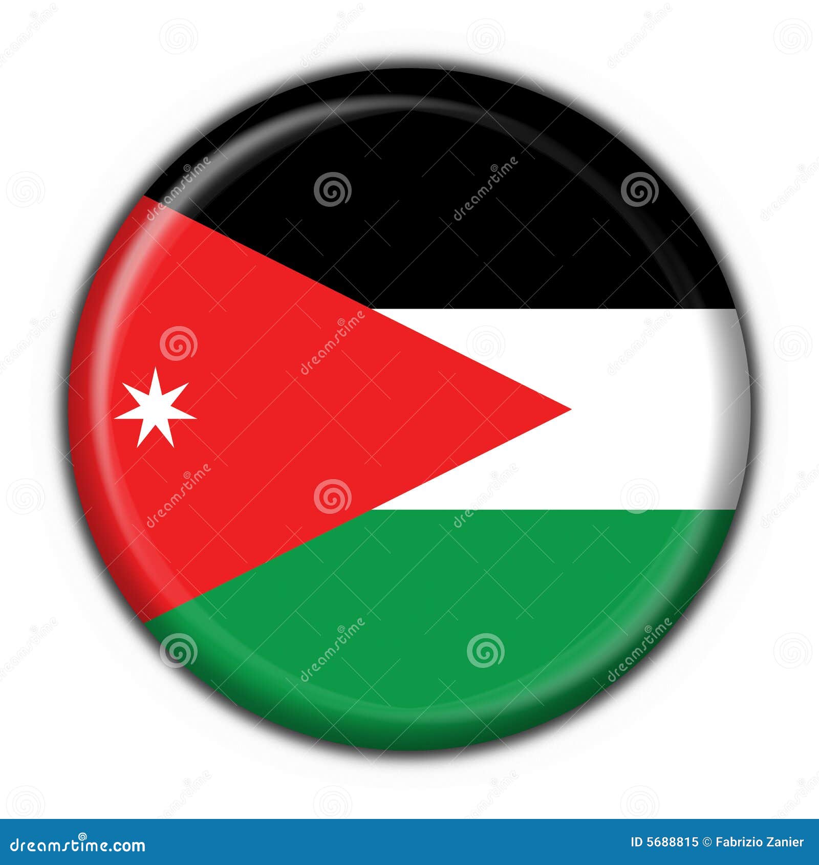 Jordan Button Flag Round Shape Stock Illustration - Illustration of ...