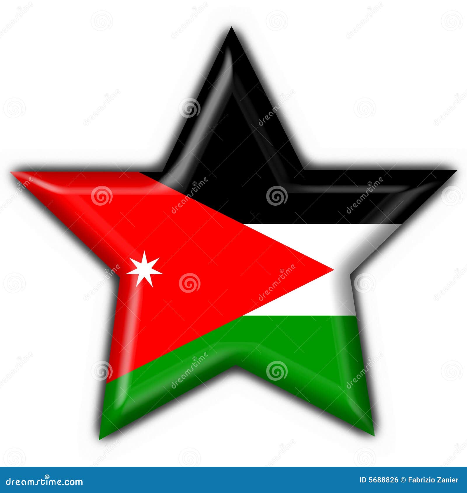 Jordan Button Flag Star Shape Stock Illustration - Illustration of ...