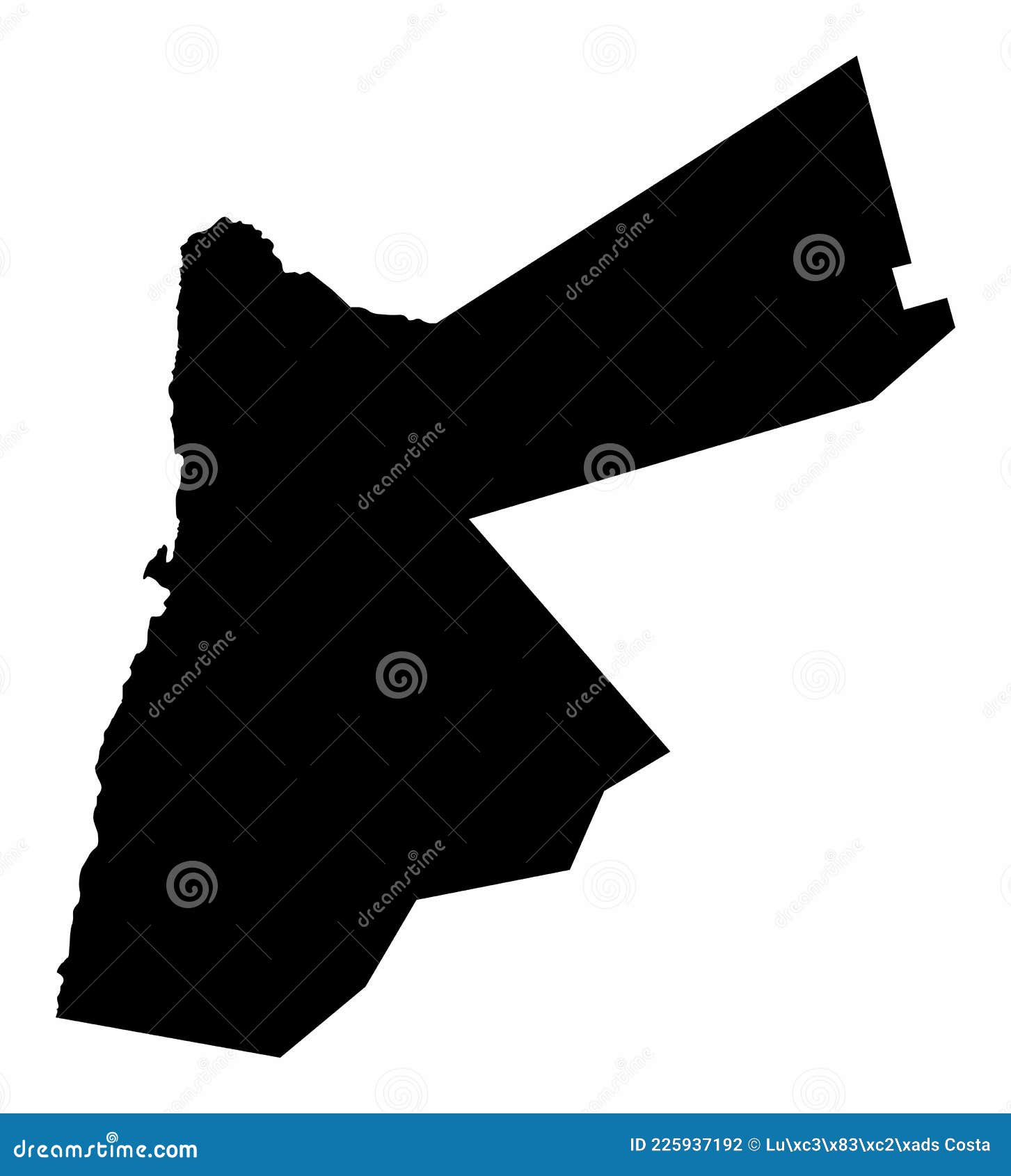 Jordan Silhouette Map Vector Illustration | CartoonDealer.com #225937192