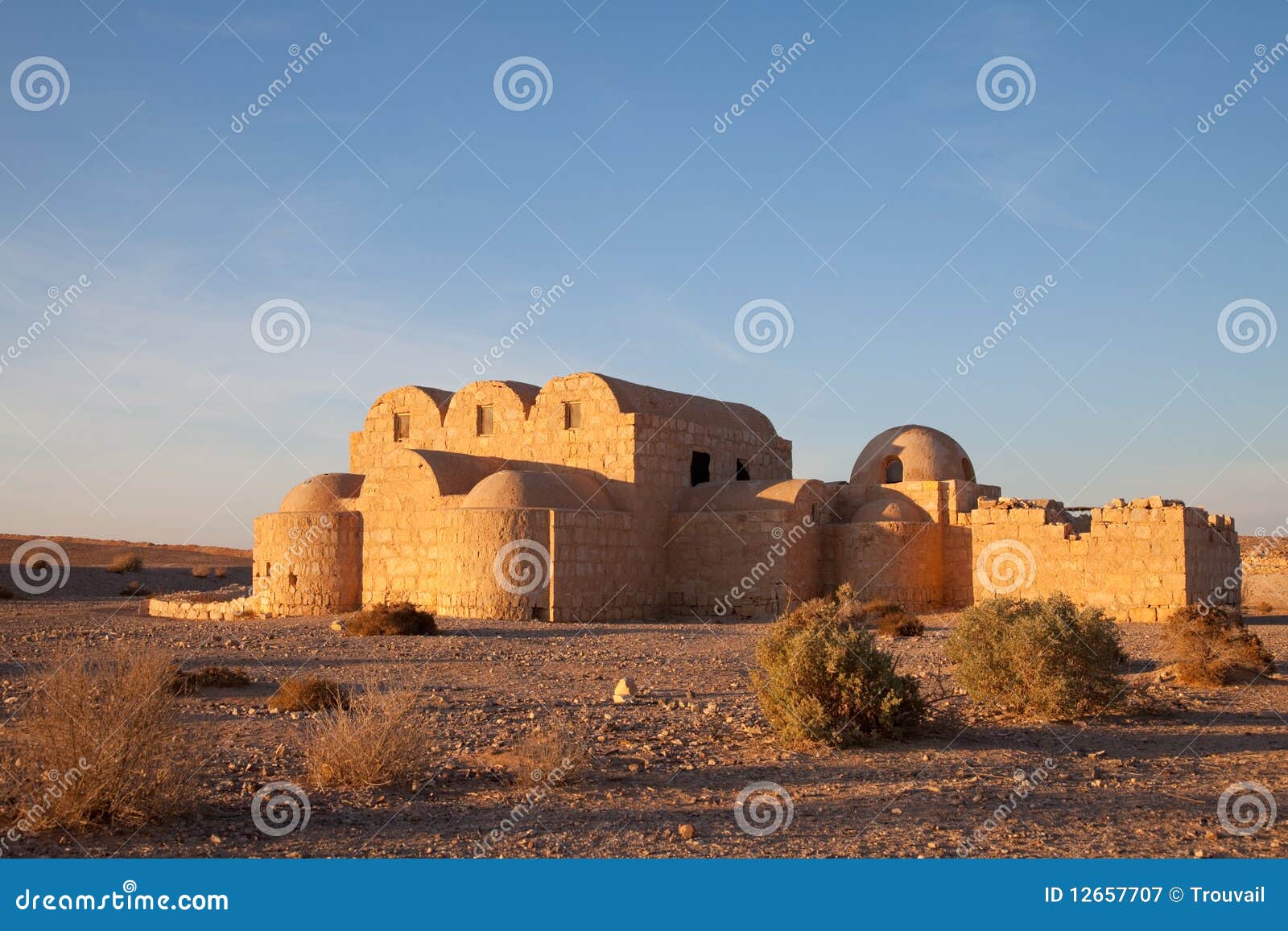 Jordan, desert castle stock image. Image of castle, structure - 12657707
