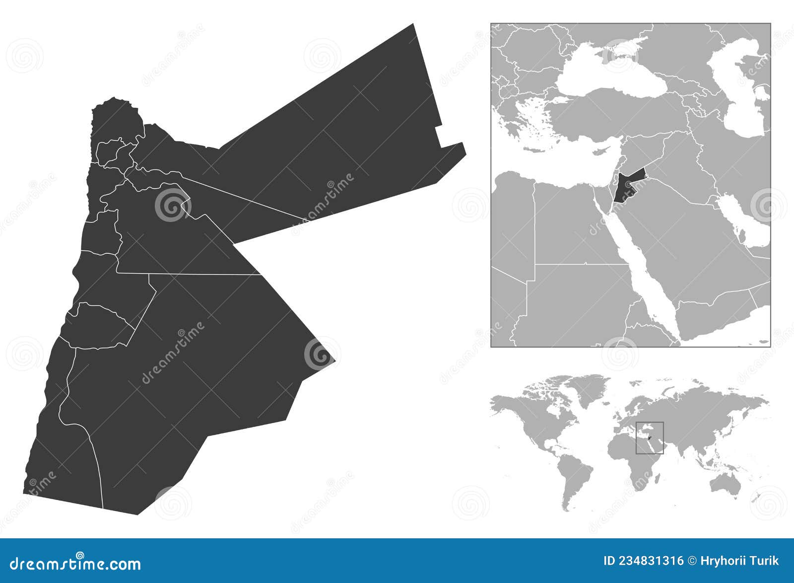 Jordan - Detailed Country Outline and Location on World Map. Stock ... Jordan - Detailed Country Outline and Location on World Map. Stock ...