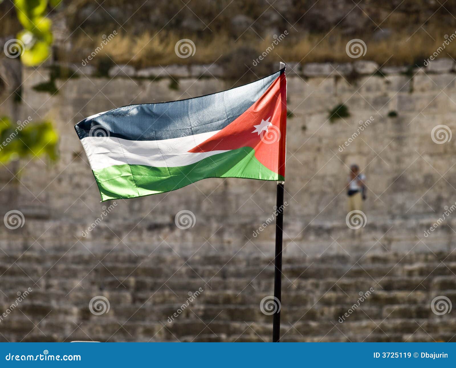 Jordan flag stock image. Image of archaeological, flag - 3725119