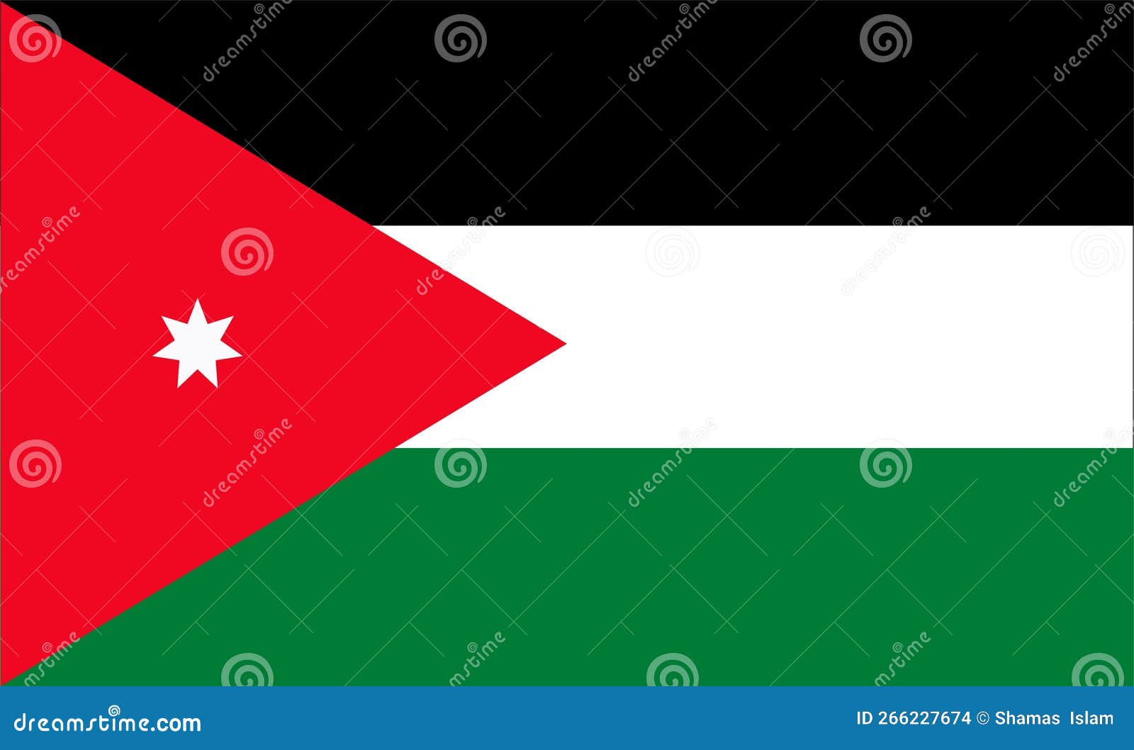 Jordan Flag Design Vector stock vector. Illustration of columbia ...