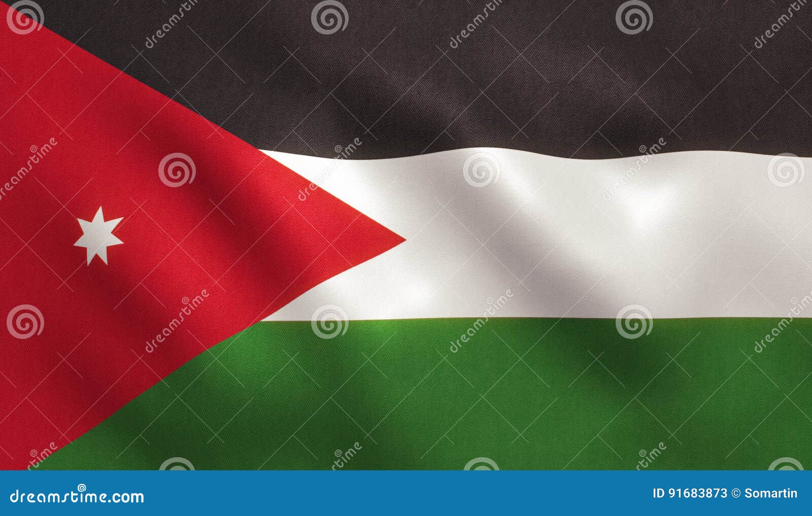 Jordan Flag stock illustration. Illustration of textile - 91683873