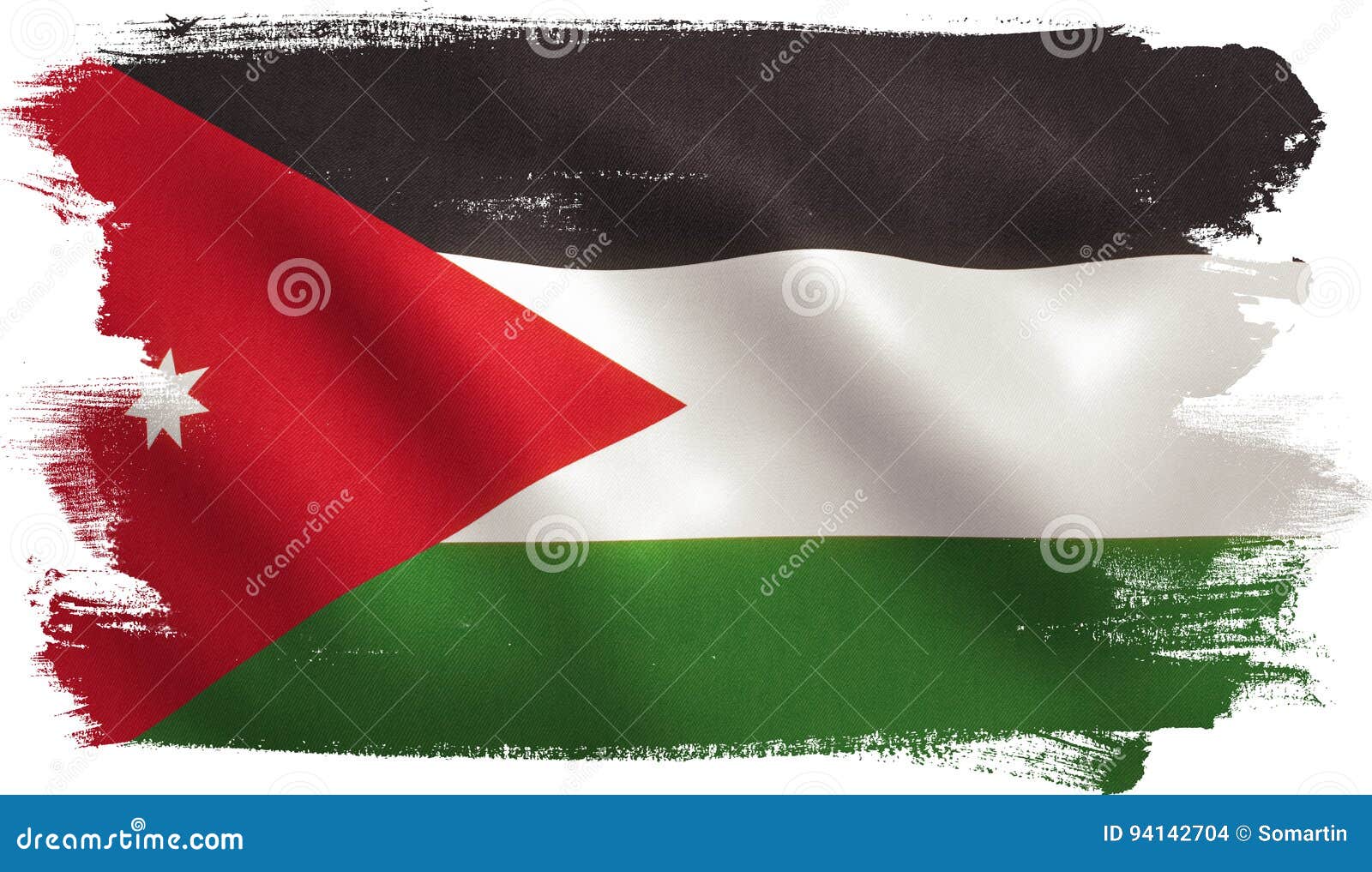 Jordan Flag Vector Set. Jordanian Stickers Collection. Isolated ...
