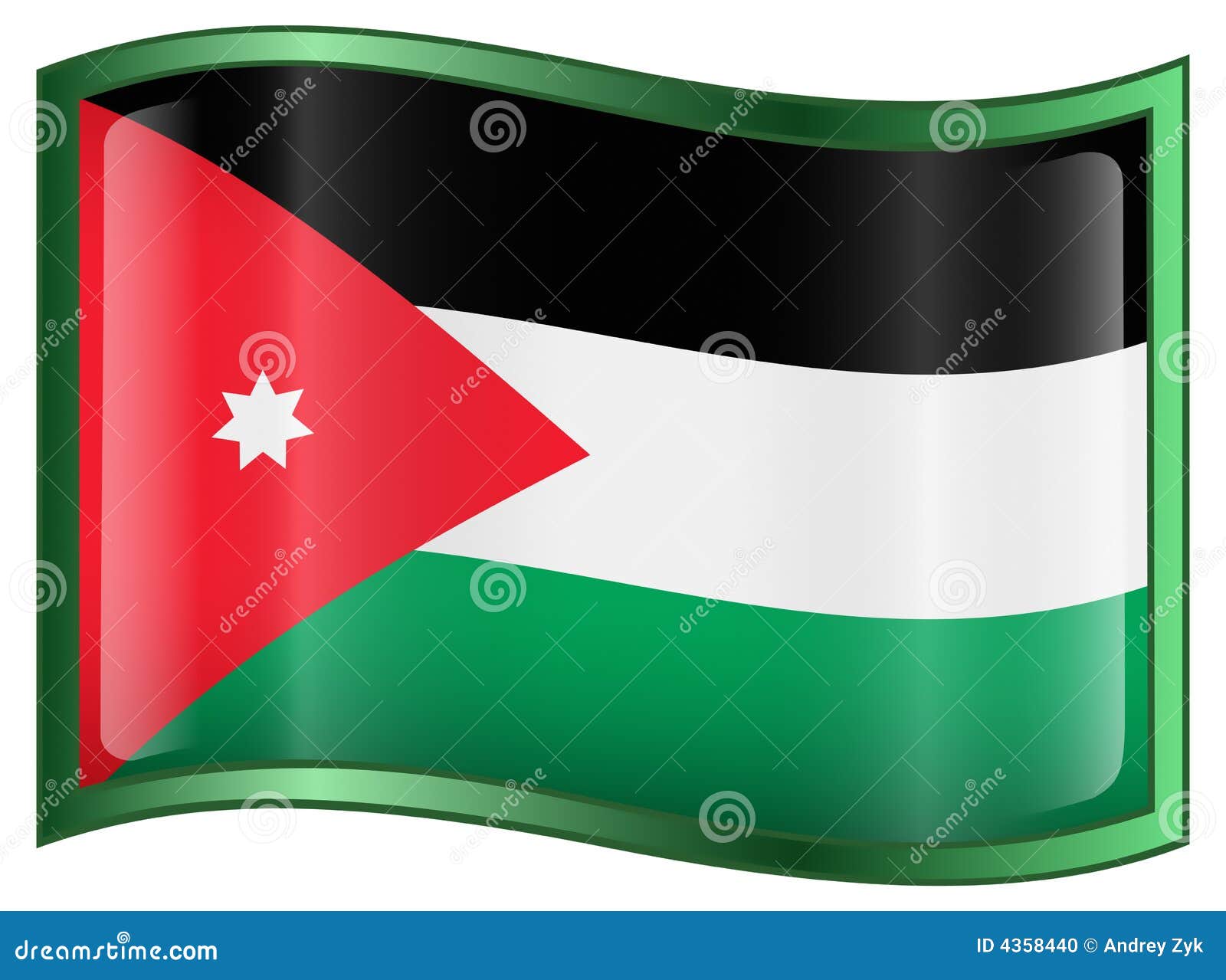 Jordan Flag Vector Set. Jordanian Stickers Collection. Isolated ...