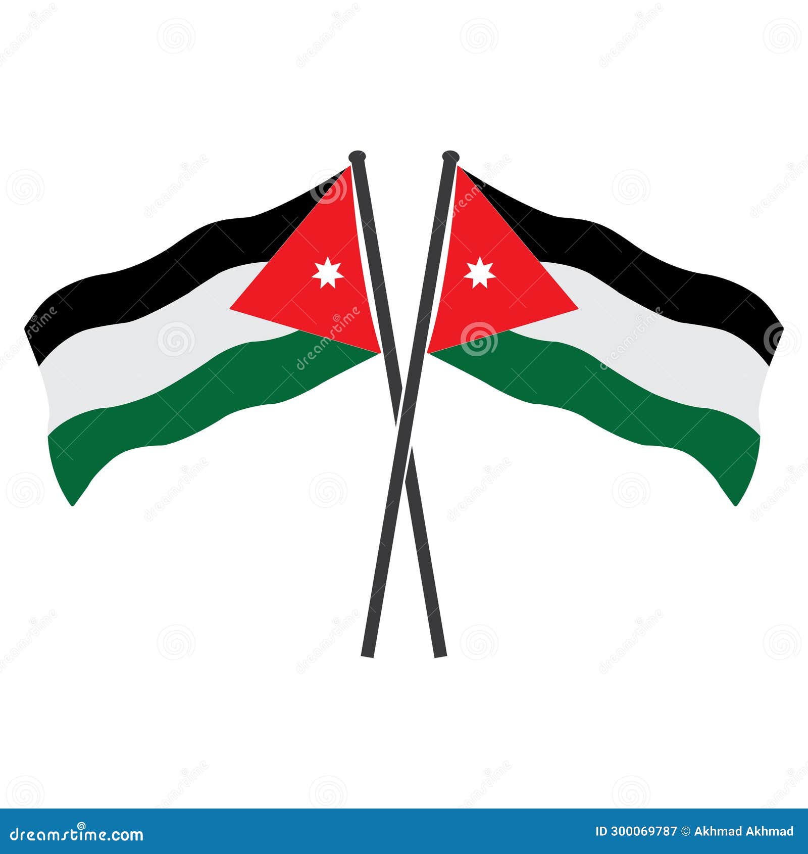 Jordan flag logo stock vector. Illustration of independence - 300069787