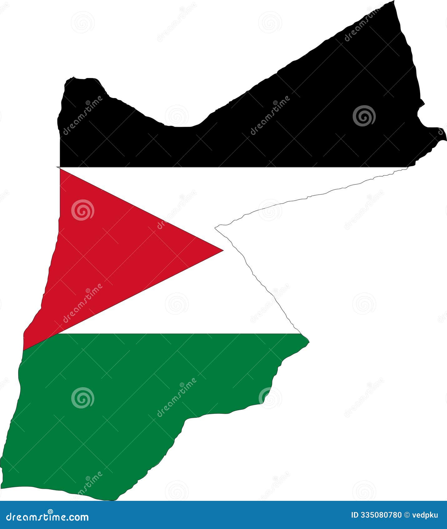 Jordan Flag in Map, Jordan Map with Flag, Map of Jordan, Map with Flag ...