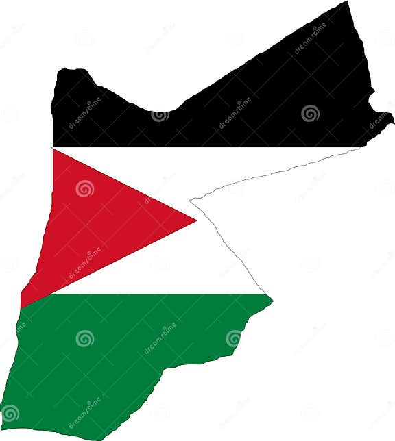 Jordan Flag in Map, Jordan Map with Flag, Map of Jordan, Map with Flag ...