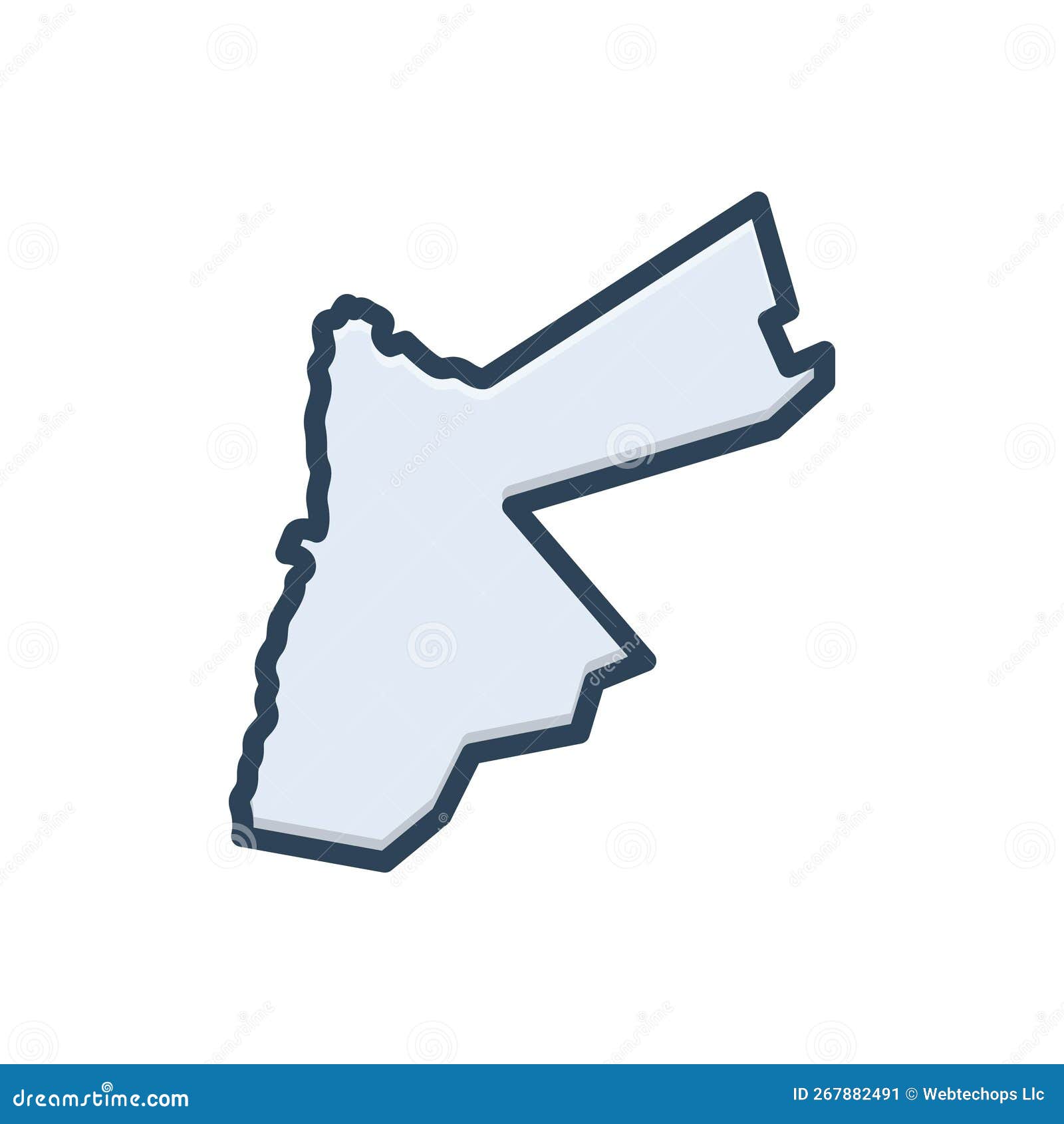 Color Illustration Icon for Jordan, Map and Country Stock Vector ...
