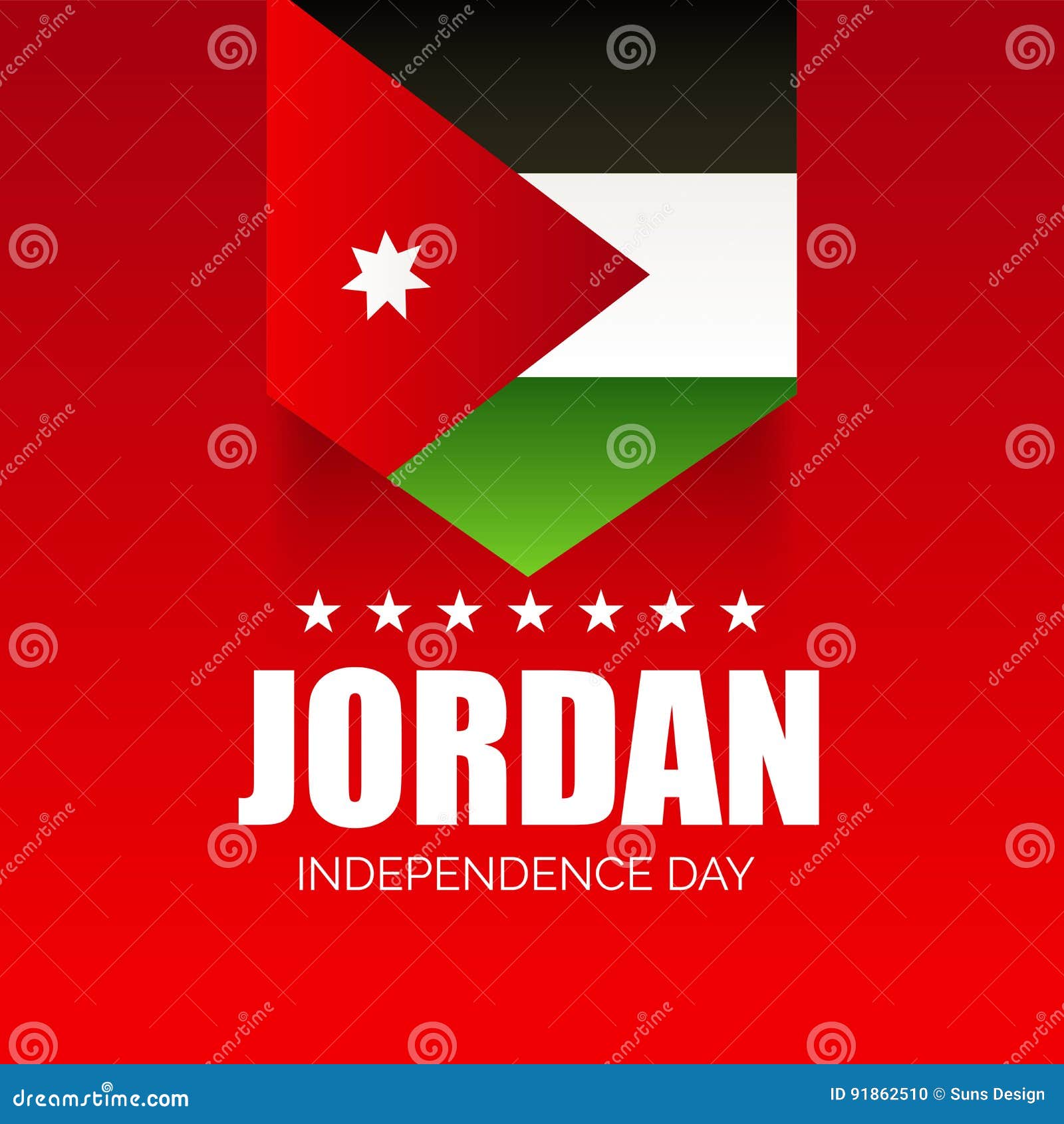 Jordan Independence Day. stock illustration. Illustration of poster ...