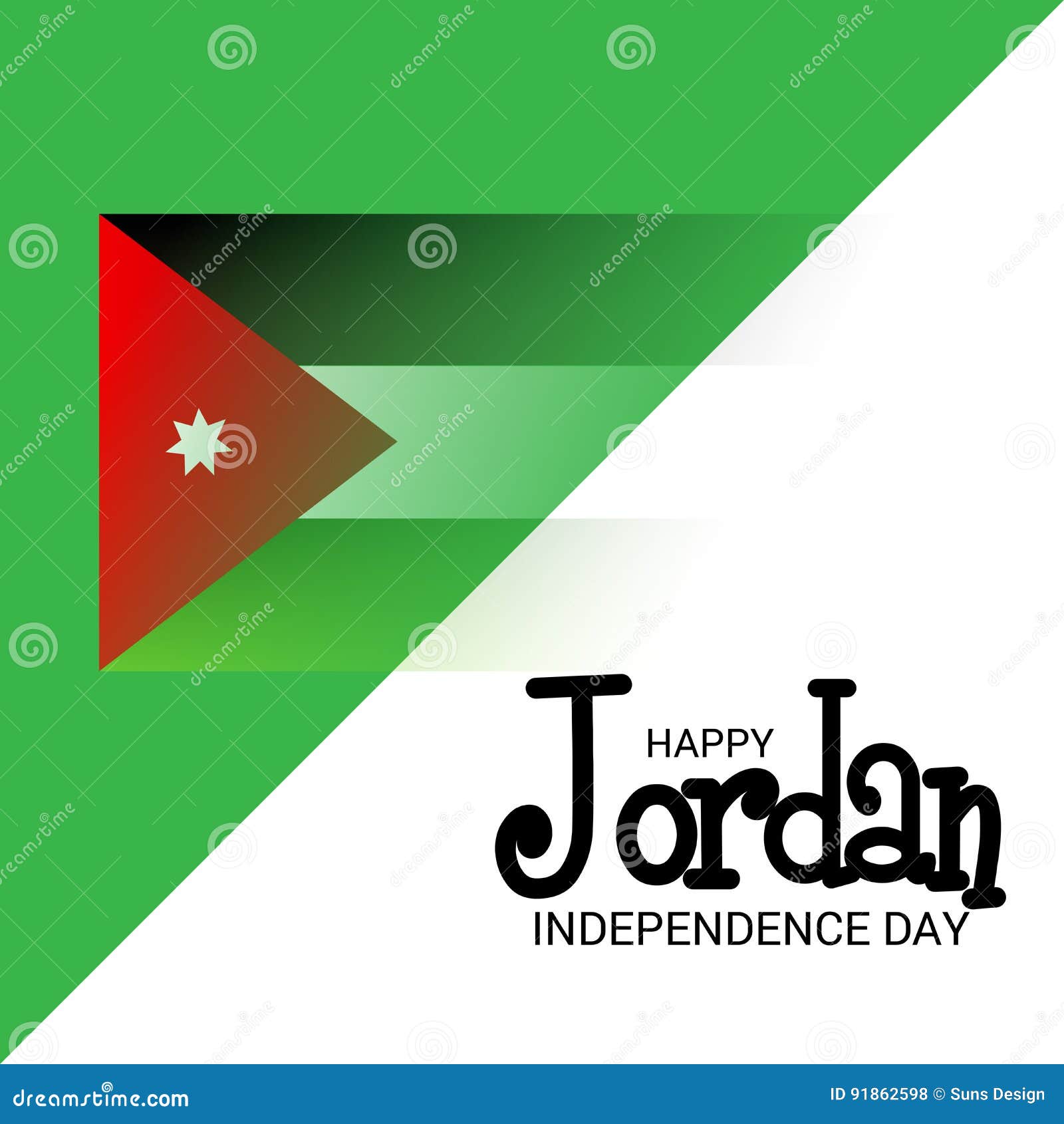 Jordan Independence Day. stock illustration. Illustration of poster ...