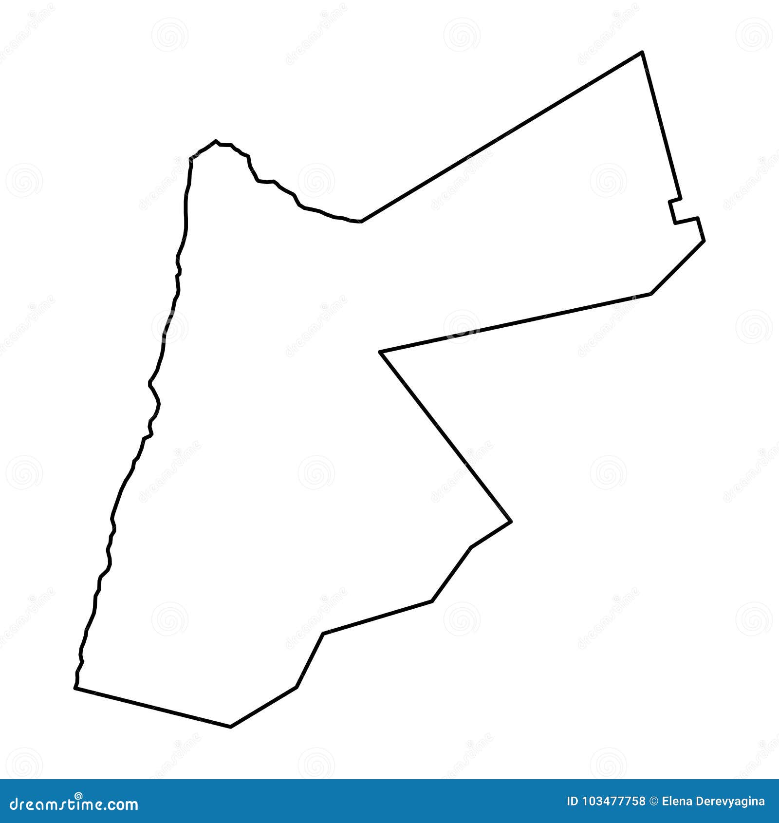 Jordan Map of Black Contour Curves of Illustration Stock Illustration ...