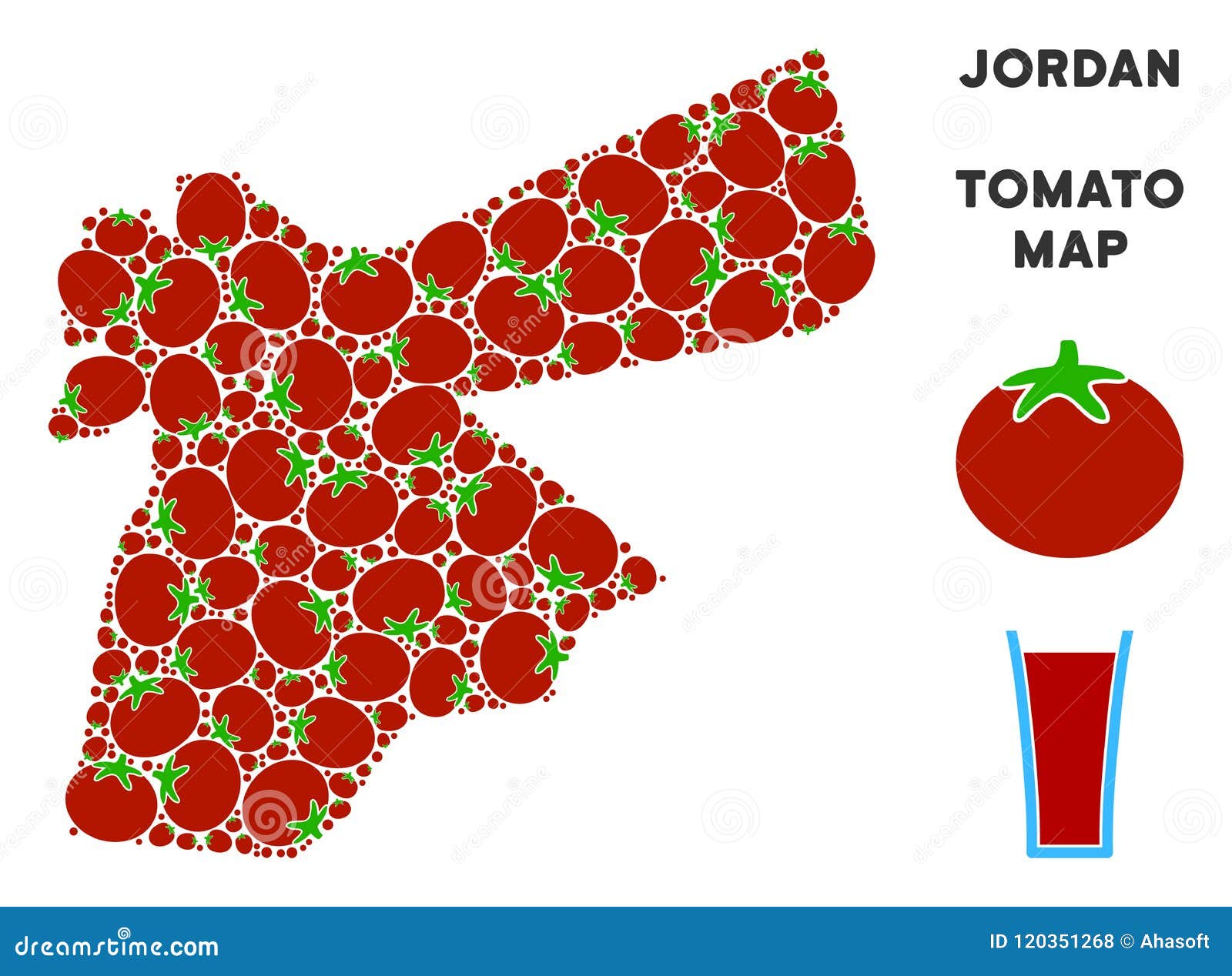 Jordan Map Composition of Tomato Stock Vector - Illustration of food ...