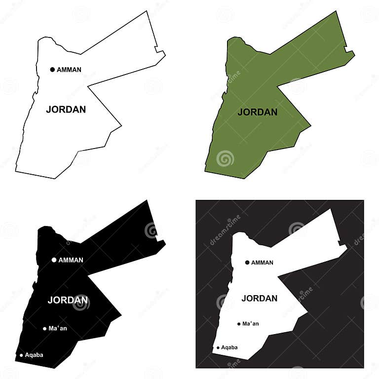 Jordan map icon design stock vector. Illustration of earth - 358685439