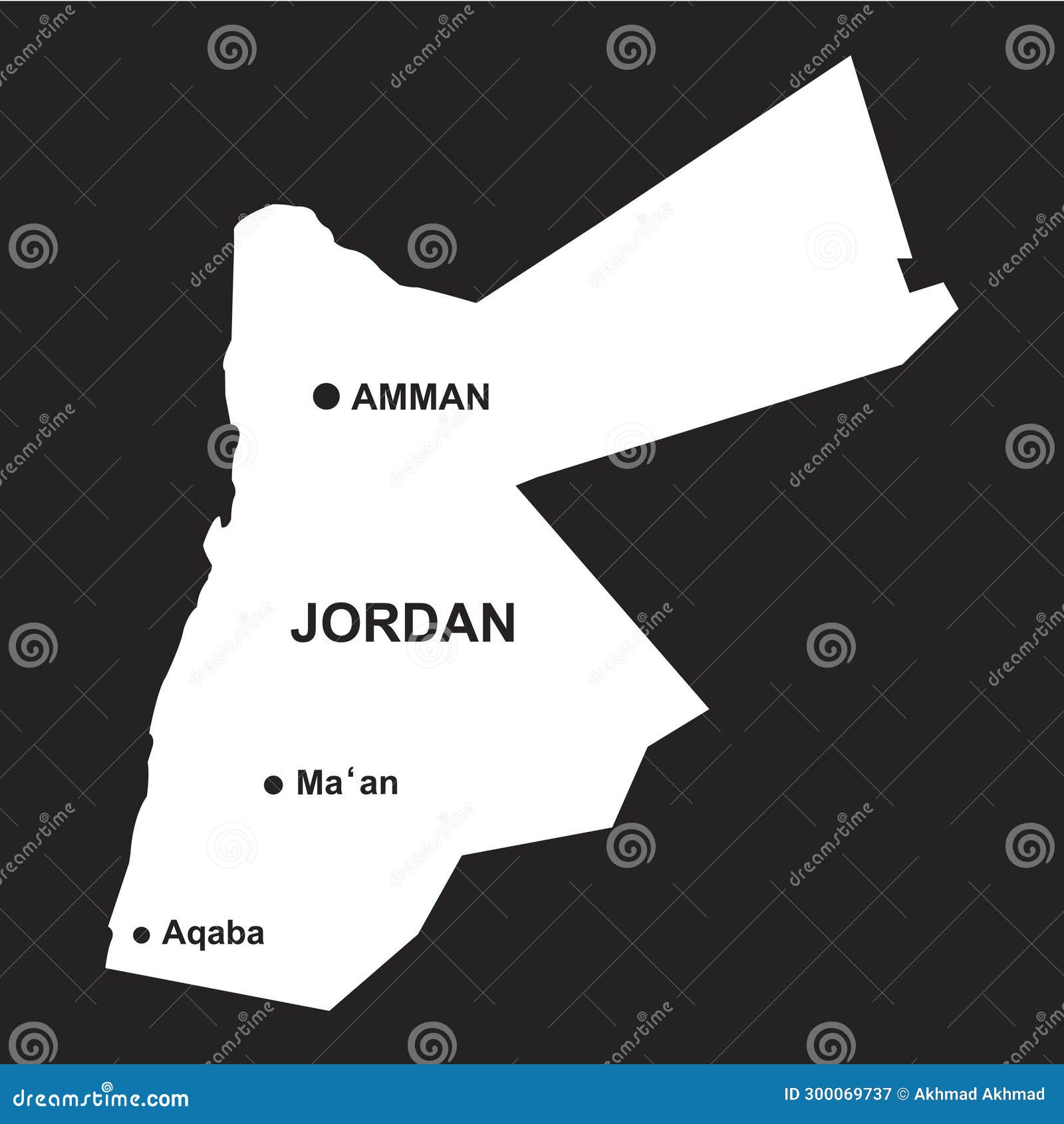 Jordan map icon stock vector. Illustration of element - 300069737